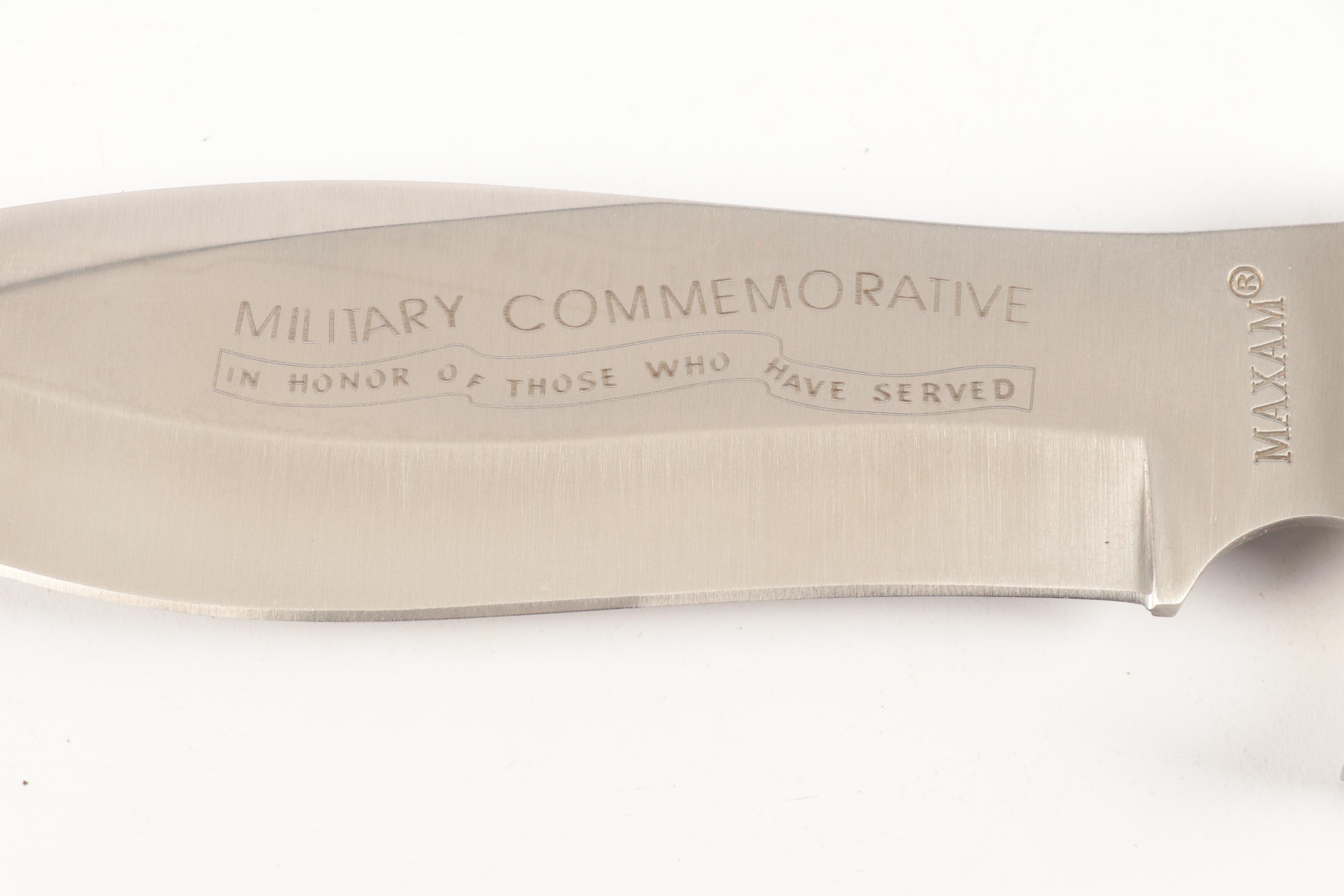 Maxam Military Commemorative Stainless Steel Hunting Knife | EBTH