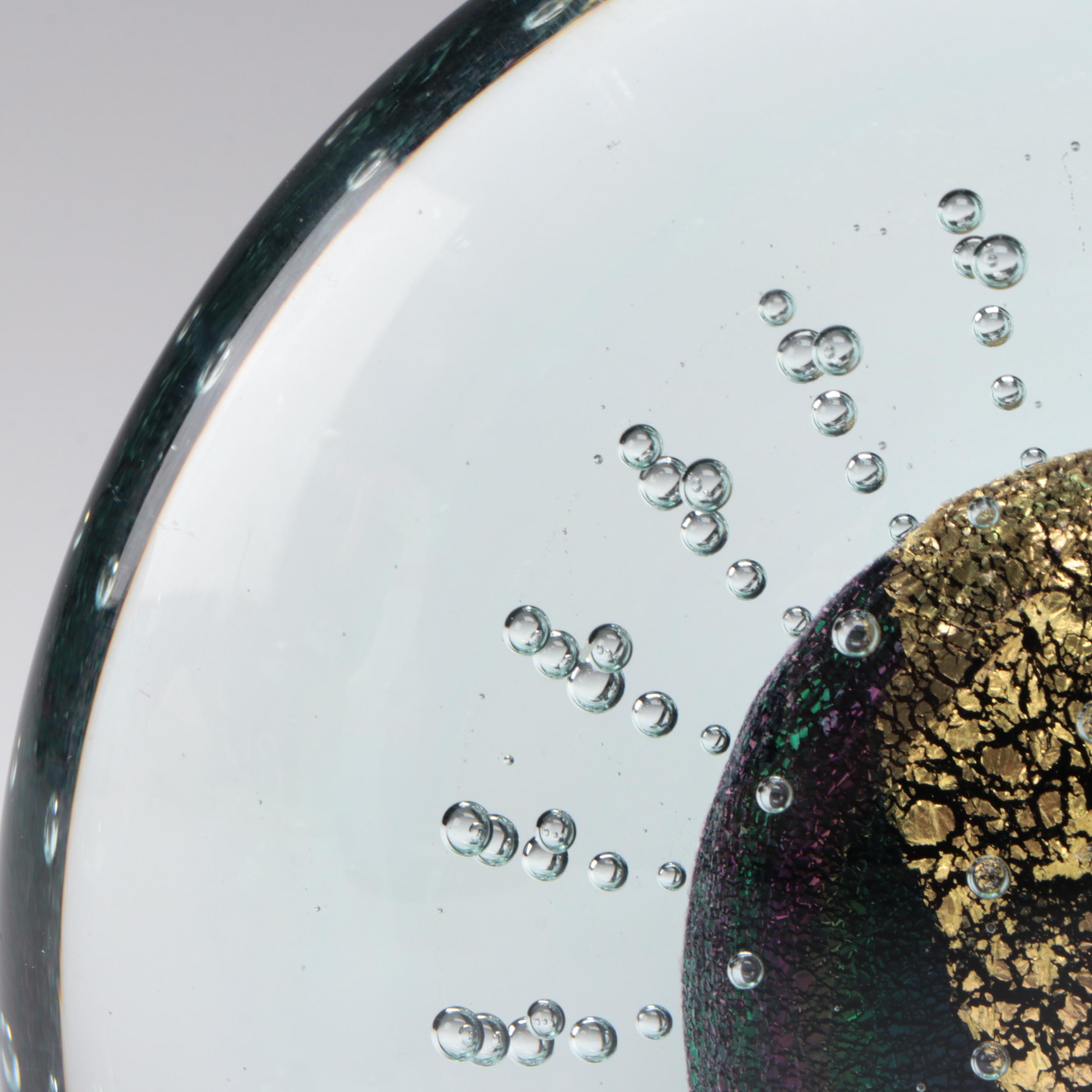 Robert Eickholt Art Glass Paperweight, 1997 | EBTH