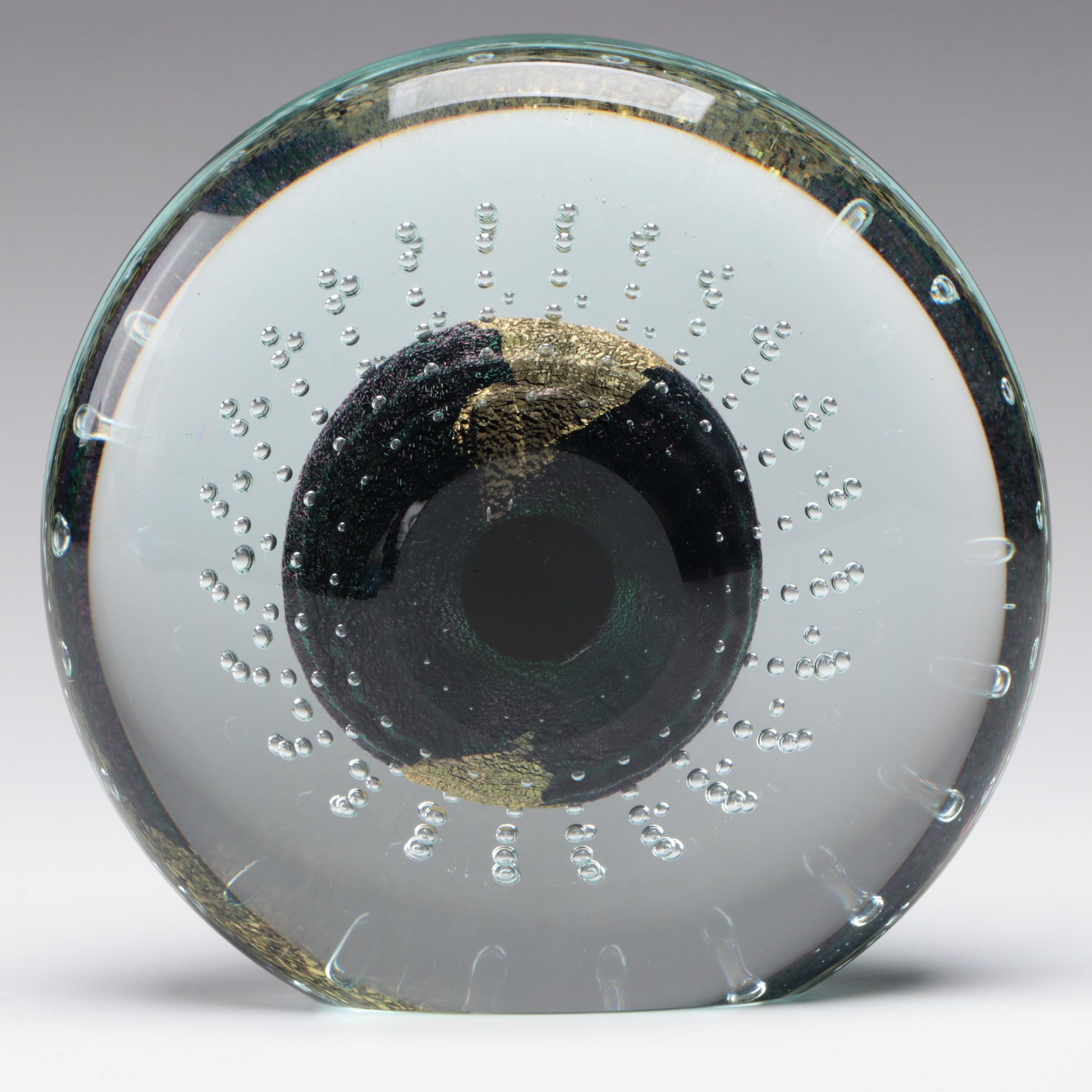 Robert Eickholt Art Glass Paperweight, 1997 | EBTH