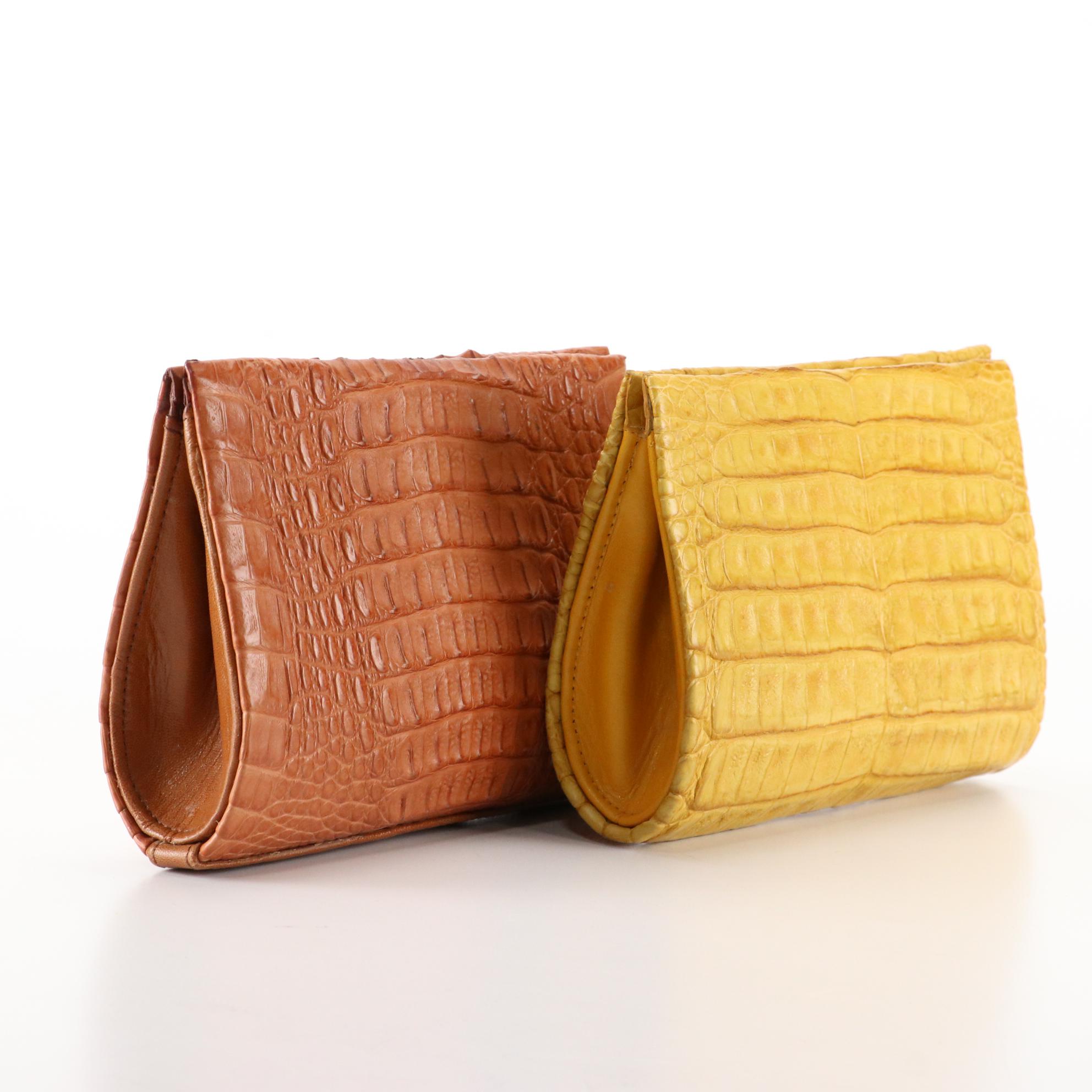 The Barfield Collection Caiman Skin Clutches | EBTH
