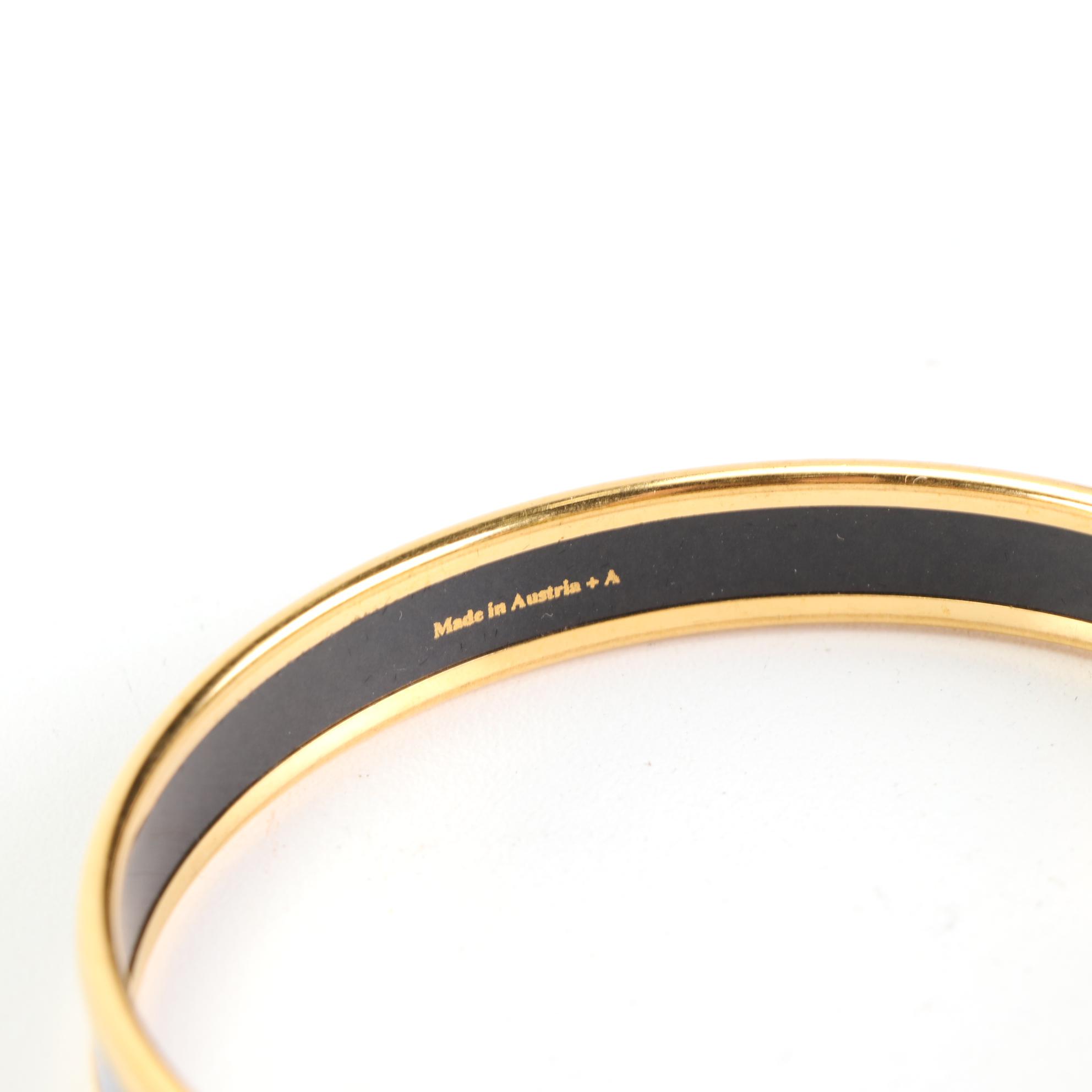 Hermès Enamel Musical Instruments Bangle Bracelet | EBTH