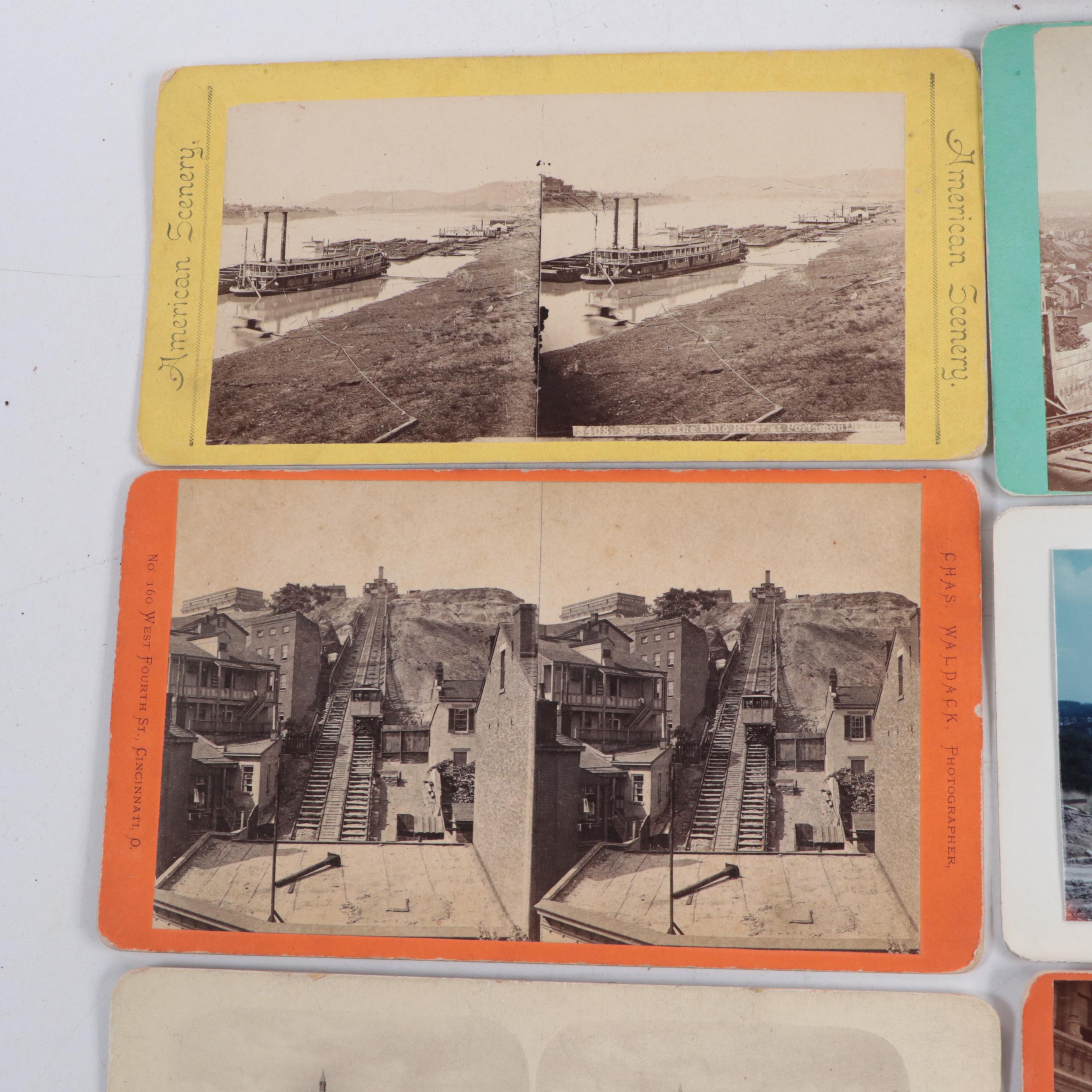 Cincinnati Ohio Cityscape and Landscape Stereoscope View Cards | EBTH