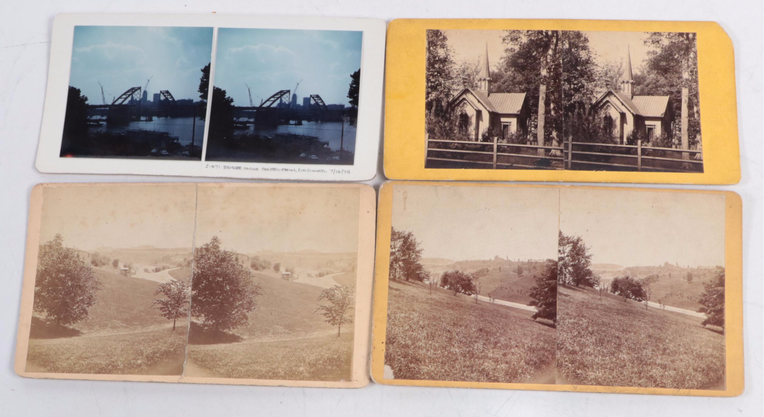 Cincinnati Ohio Cityscape and Landscape Stereoscope View Cards | EBTH