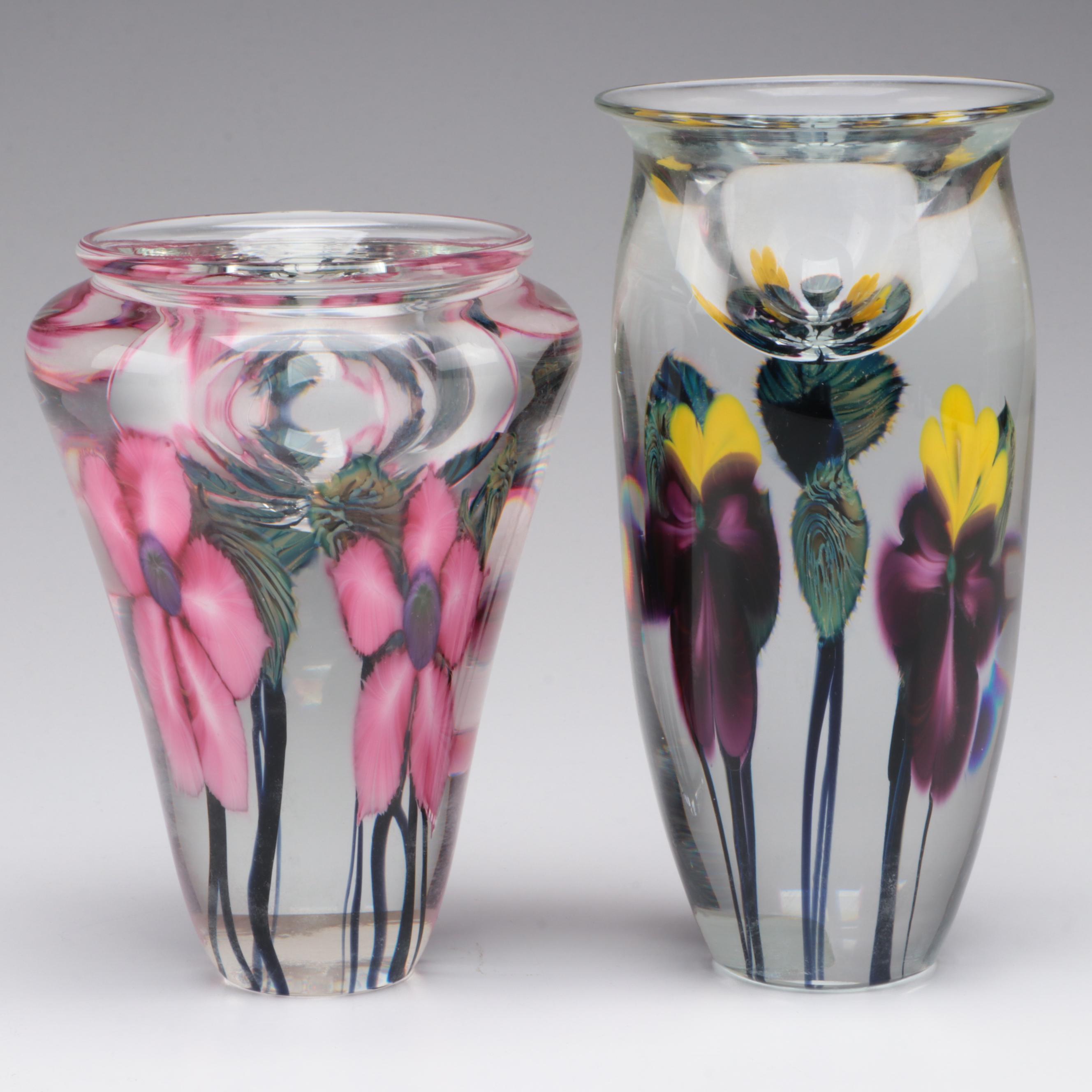 David Lotton Blown Studio Art Glass Vases | EBTH
