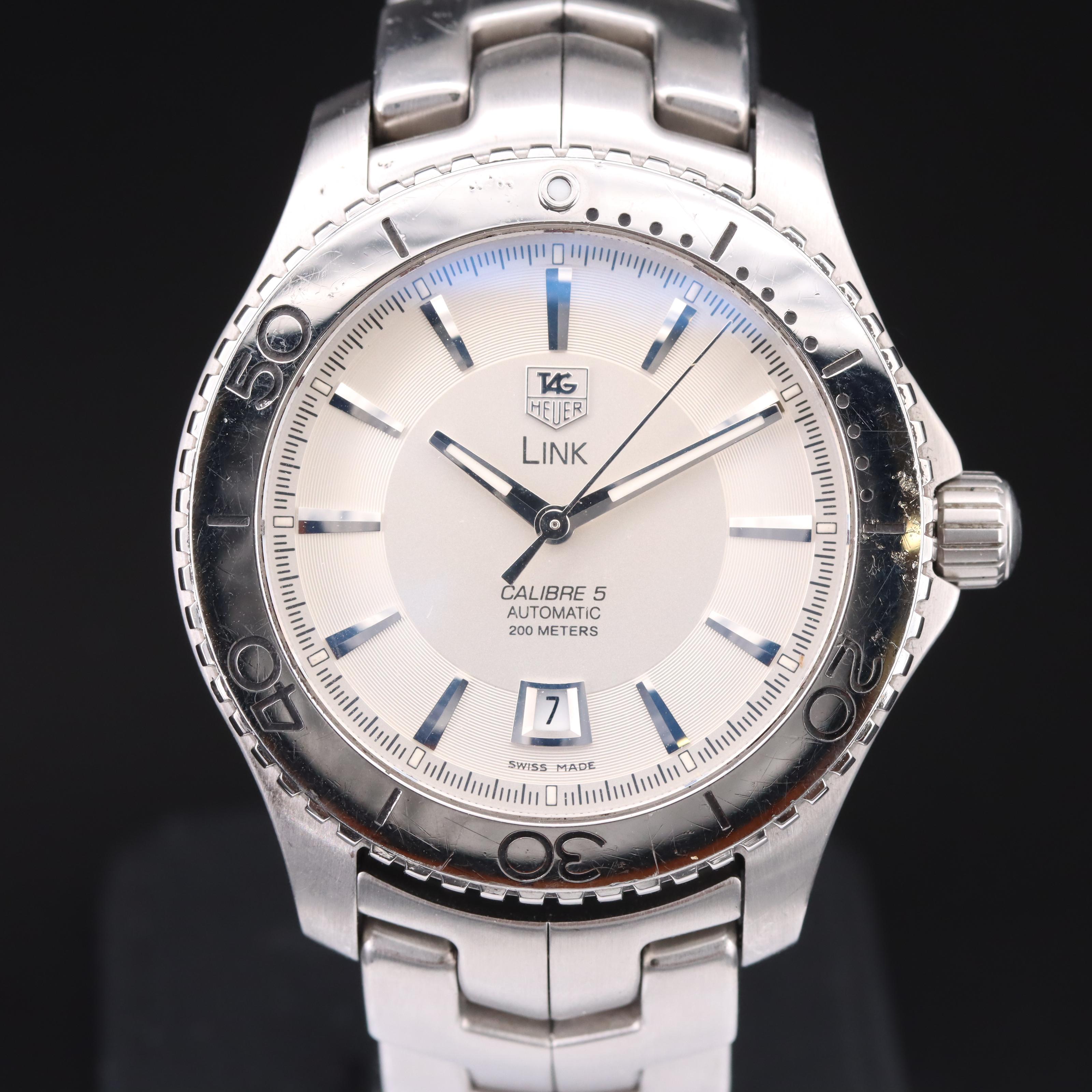 TAG Heuer Link Calibre 5 Automatic Stainless Steel Wristwatch | EBTH
