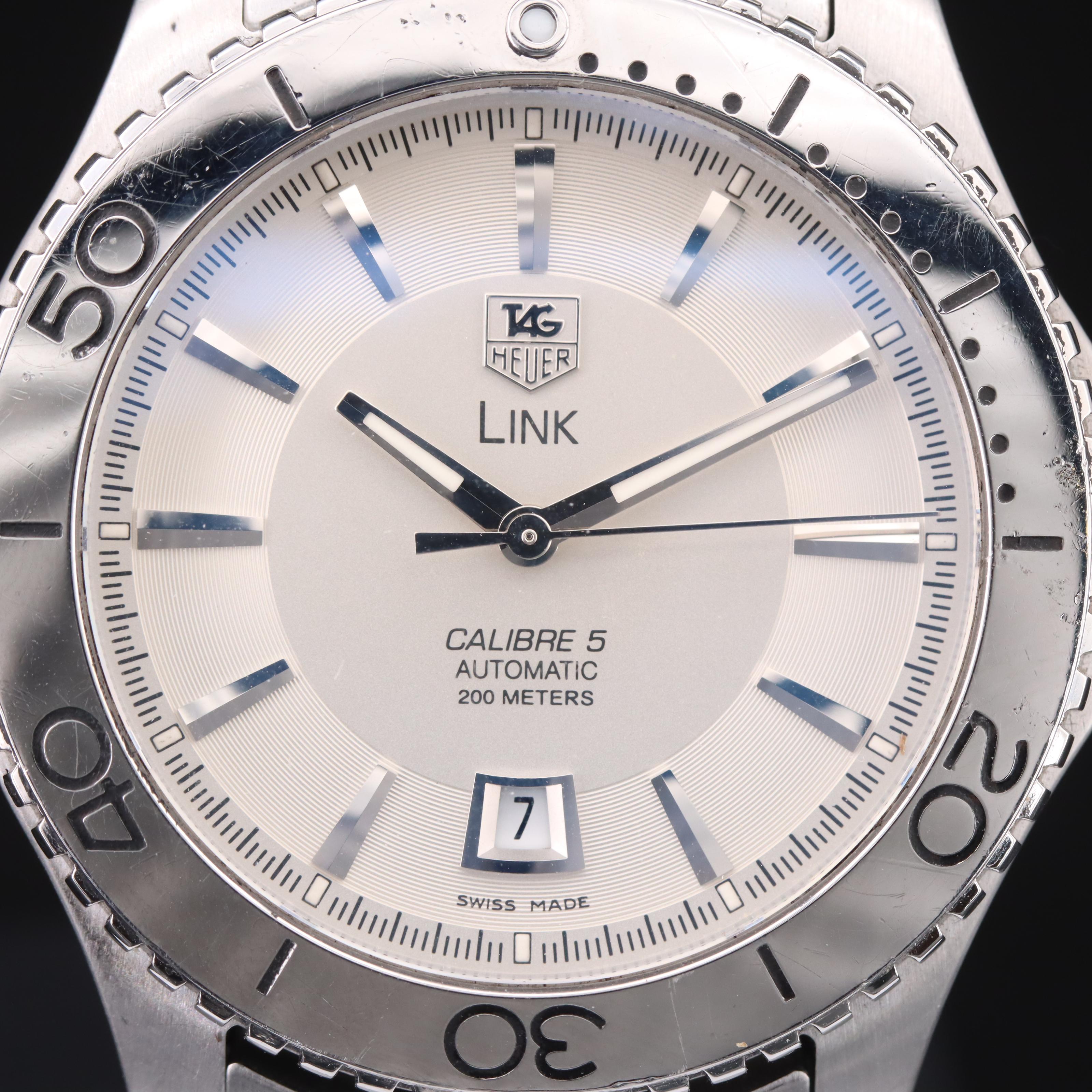 TAG Heuer Link Calibre 5 Automatic Stainless Steel Wristwatch | EBTH
