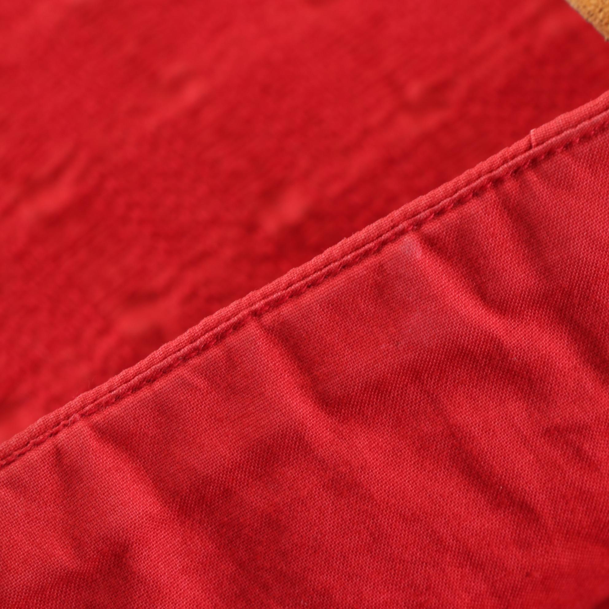 Hermès Ahmedabad Tote in Red Grid Texture Cotton Canvas and Tan Leather ...