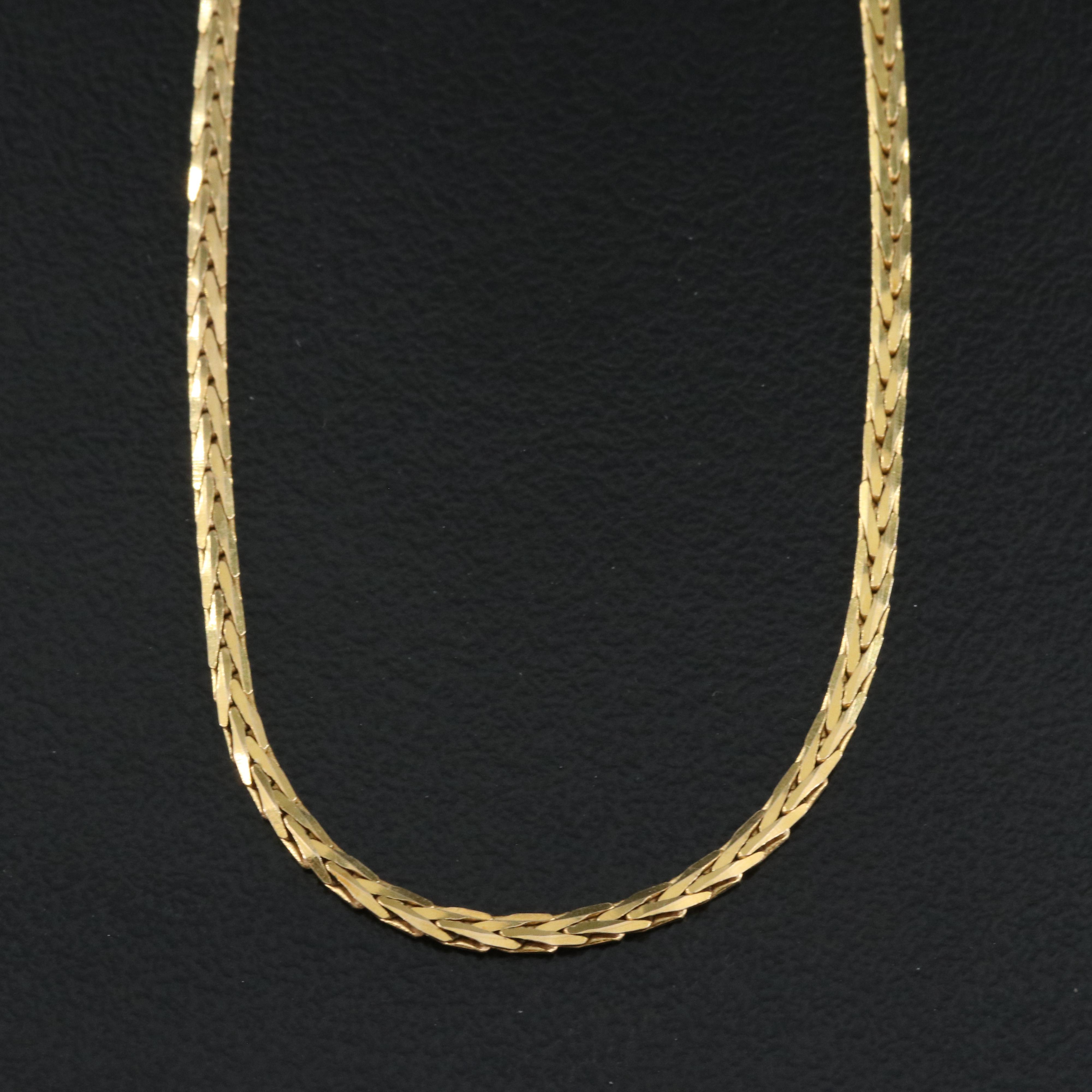 Italian 14K Wheat Style Chain | EBTH