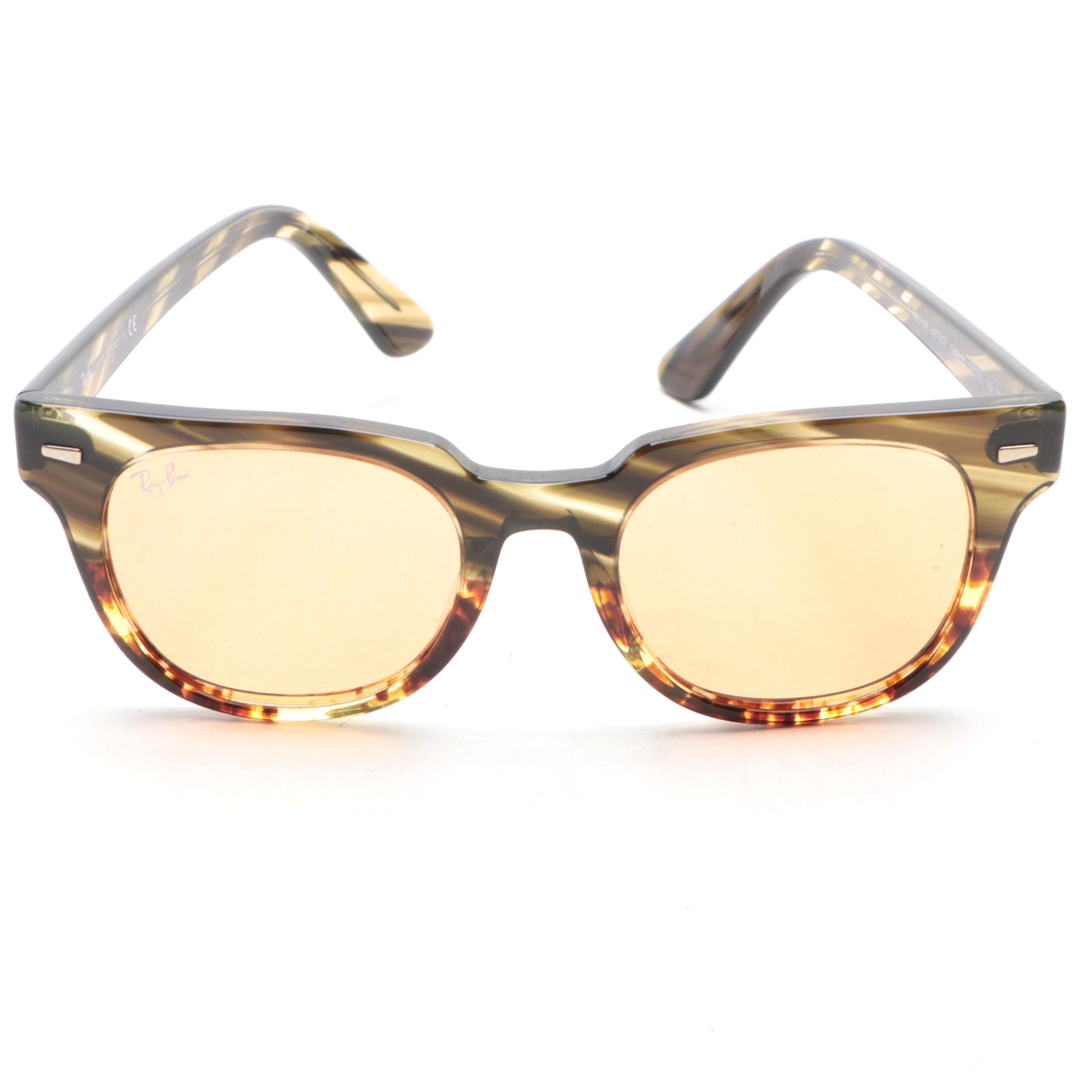 Ray-Ban RB2168 Meteor Polished Striped Havana Sunglasses with Case and ...