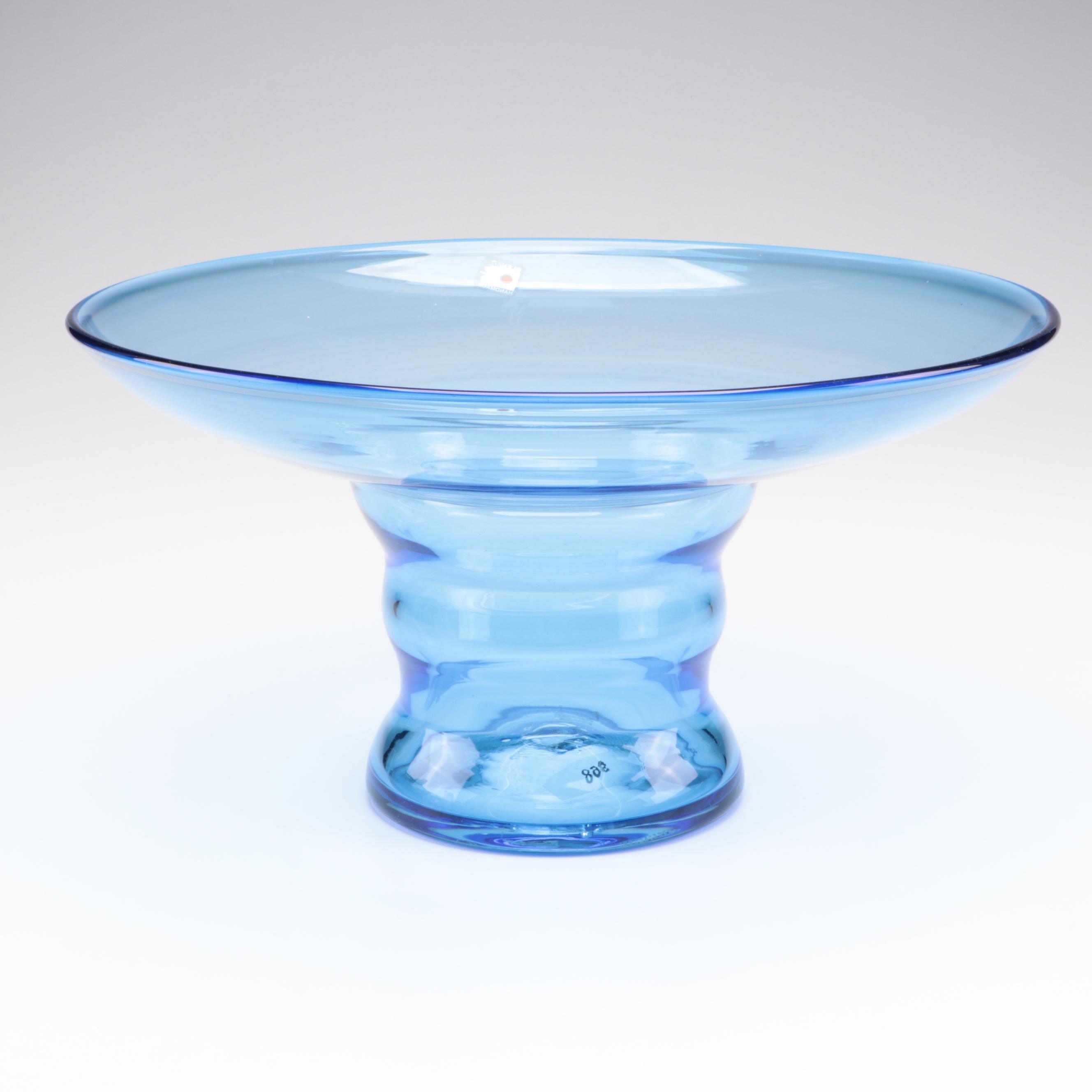 Blenko Blown Glass Pedestal Bowl, Late 20th Century | EBTH