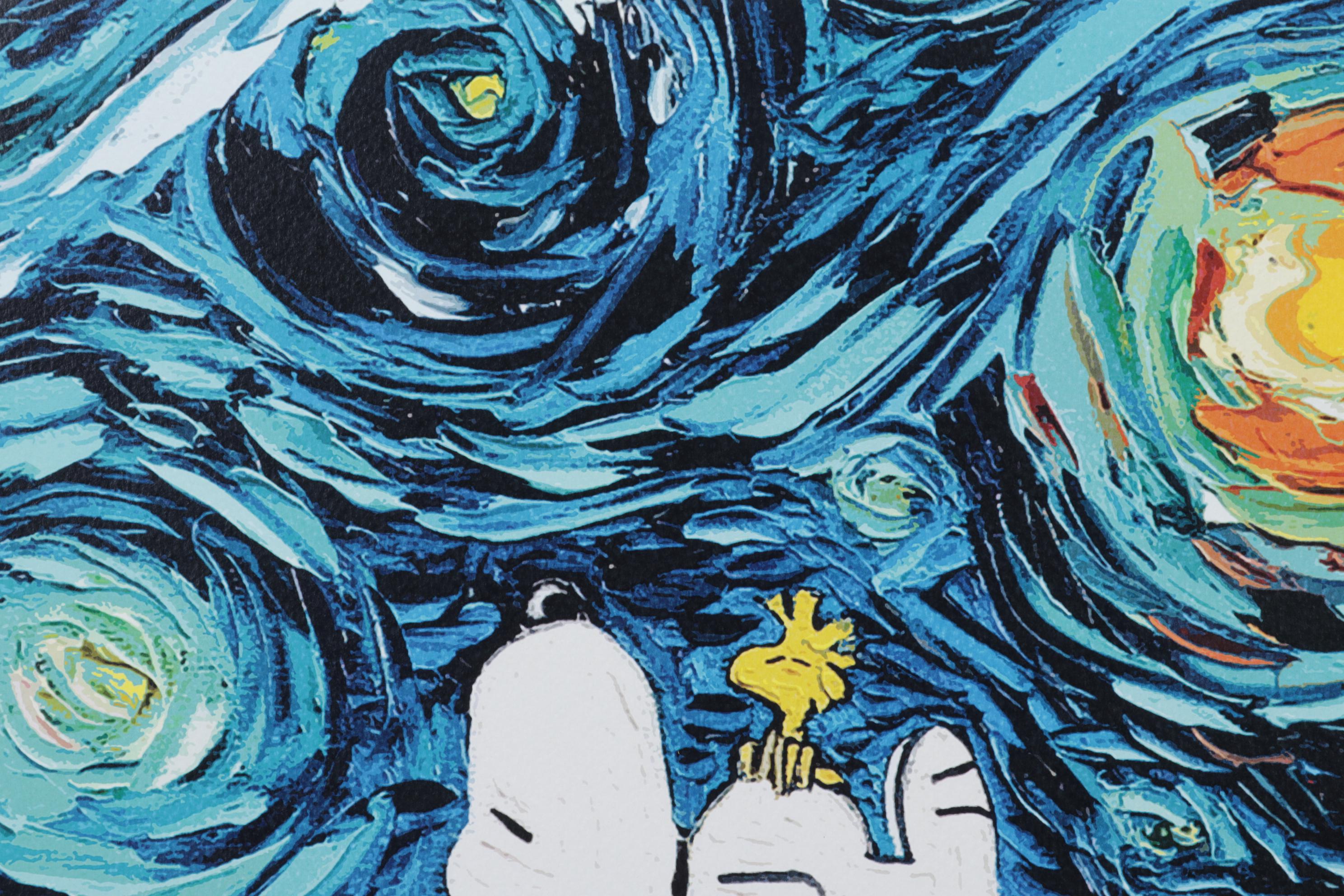 Death NYC Digital Pop Art Print "Snoopy and Woodstock / Starry Night ...