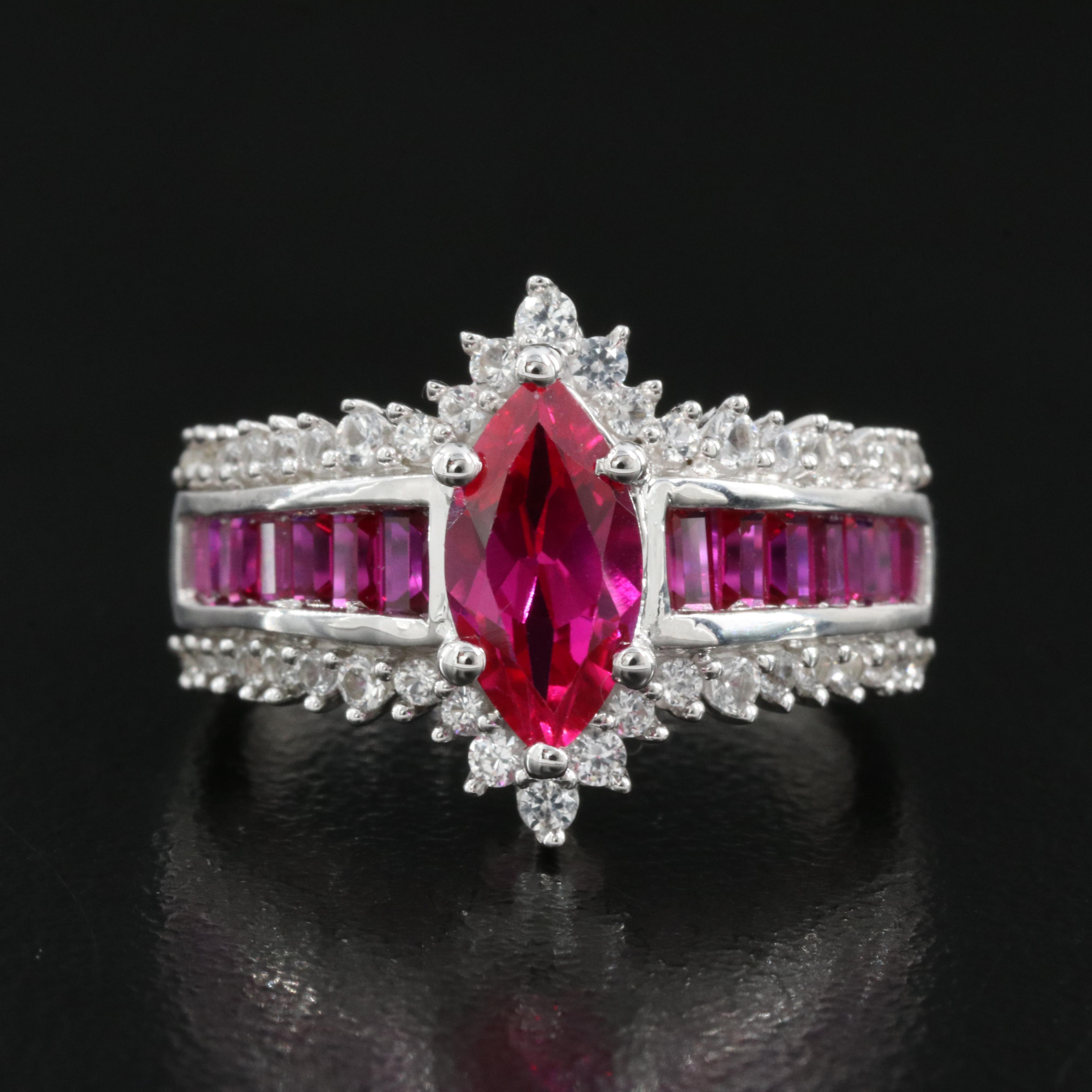 Sterling Ruby and Sapphire Ring | EBTH