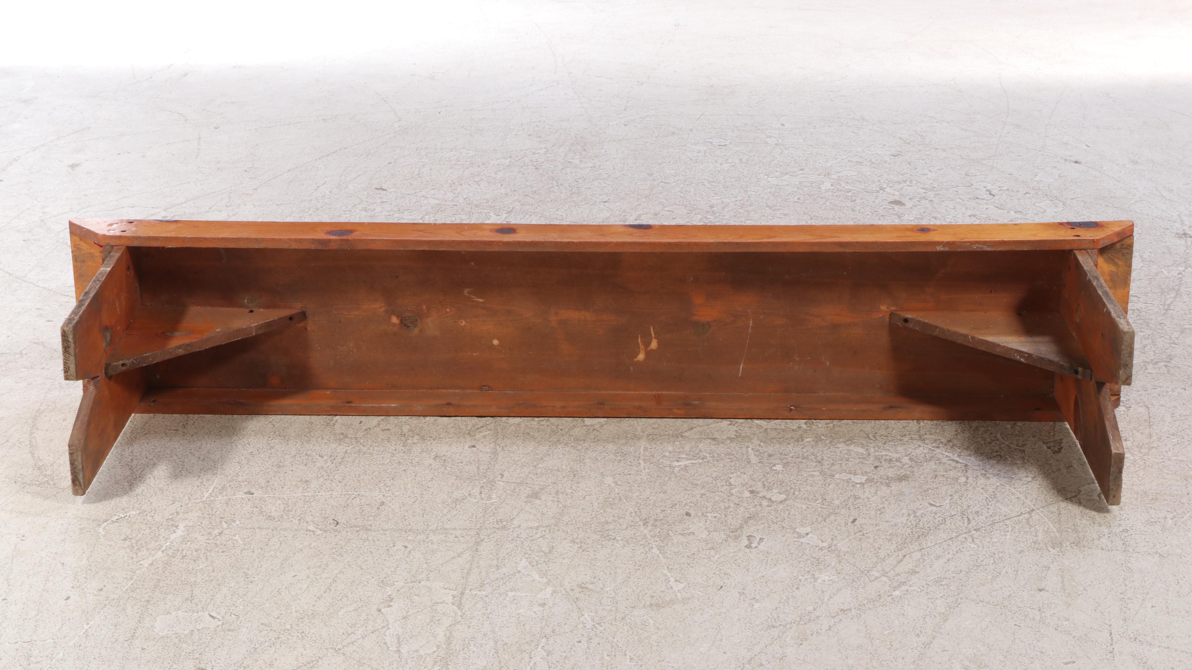 American Primitive Pine Bench, 19th / 20th Century | EBTH