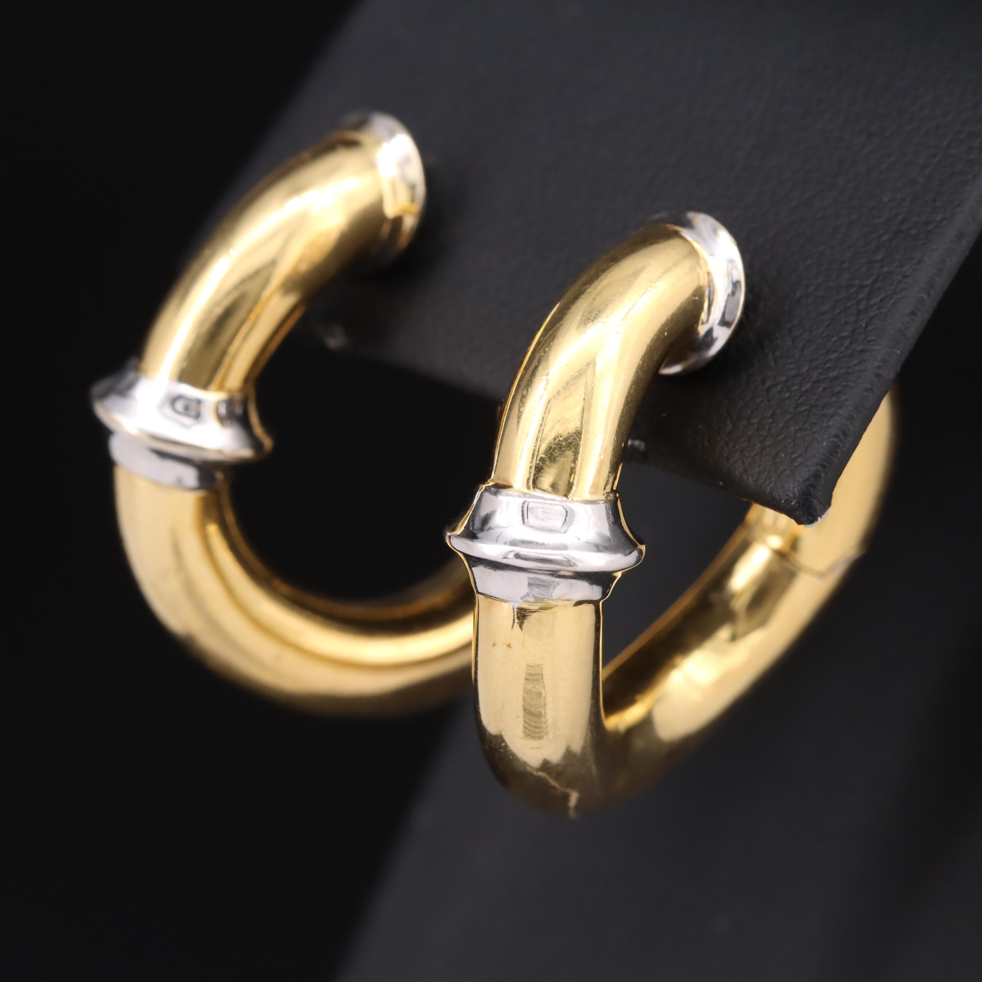 Italian 18K Hoop Earrings | EBTH