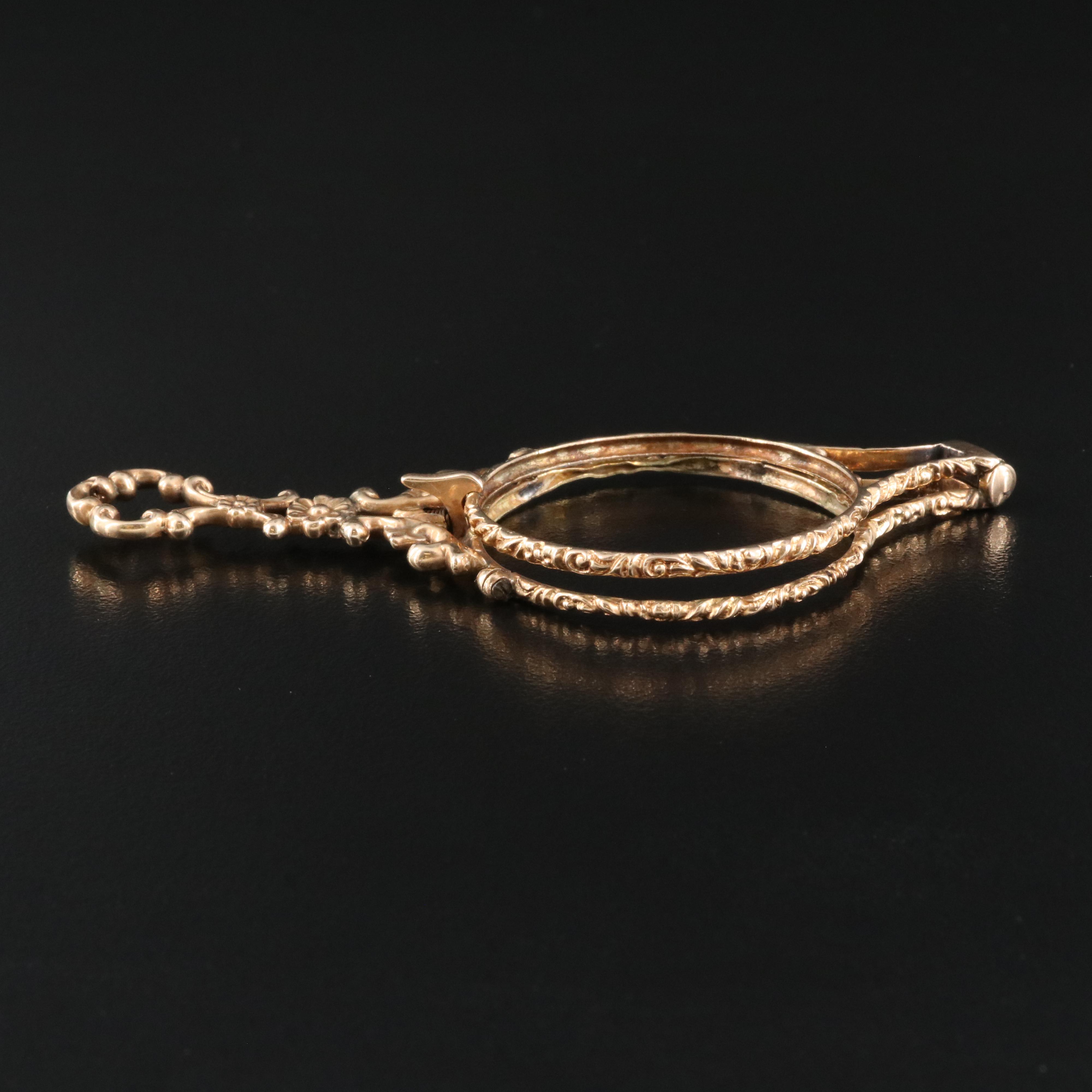 Victorian 14K Floral Lorgnette | EBTH