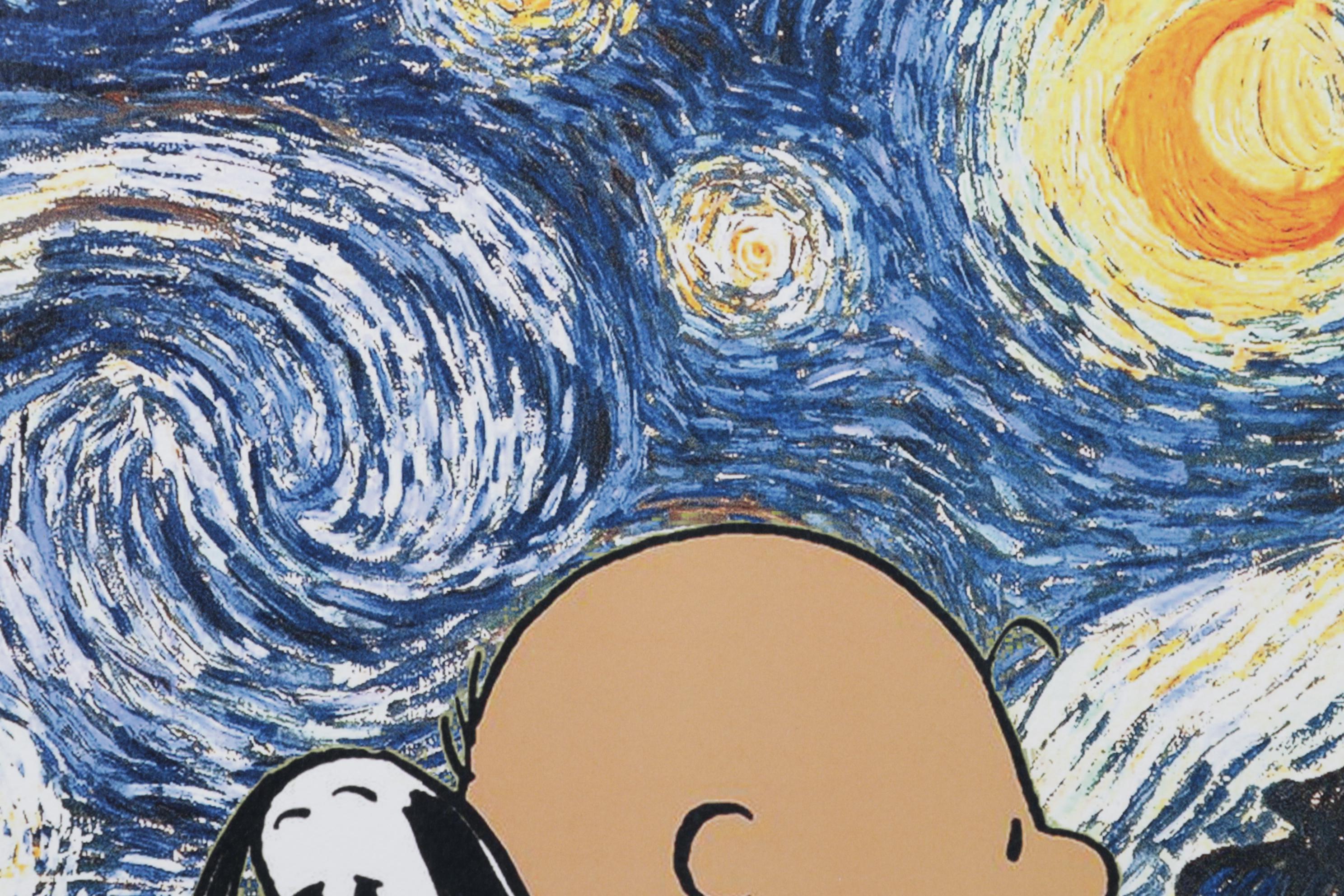 Death NYC Pop Art Graphic Print of Starry Night and Charlie Brown with ...