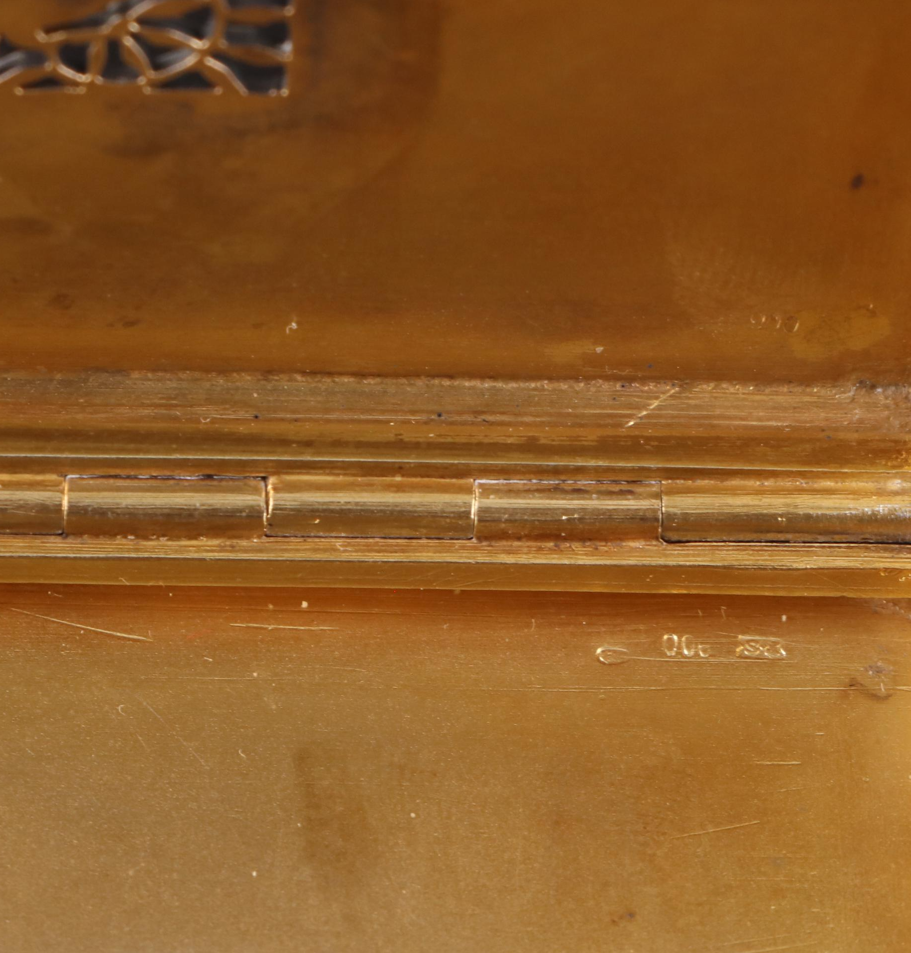 European Guilloché Enameled 900 Silver Card Case with Openwork ...