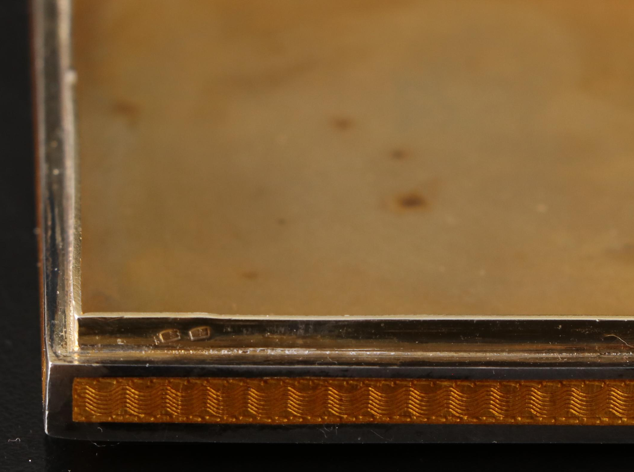 European Guilloché Enameled 900 Silver Card Case with Openwork ...