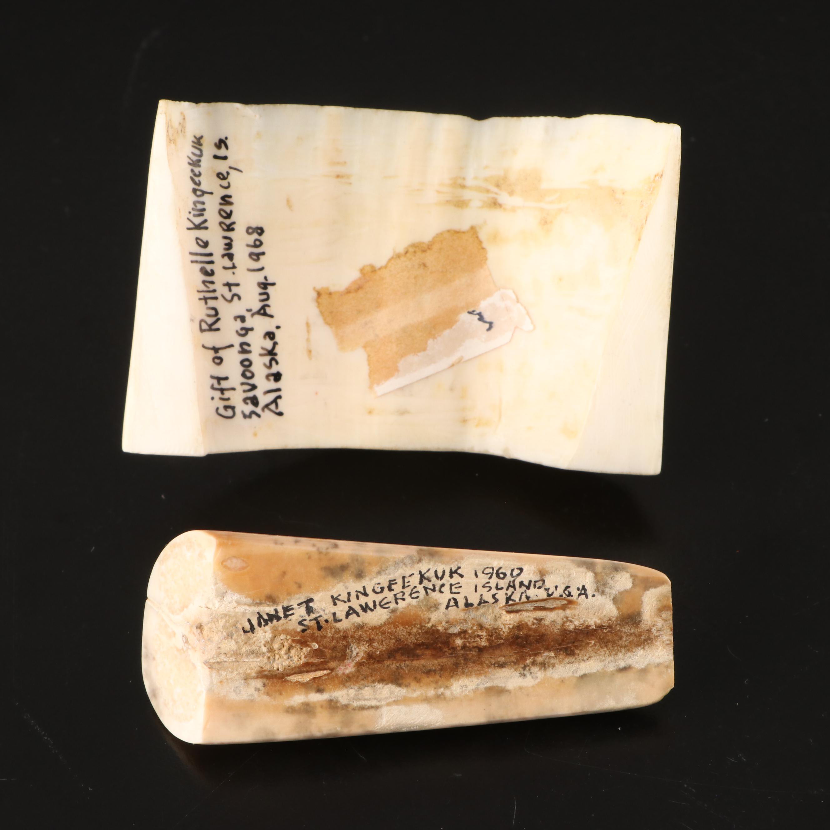 Native Alaskan Carved Walrus Ivory Figurines | EBTH