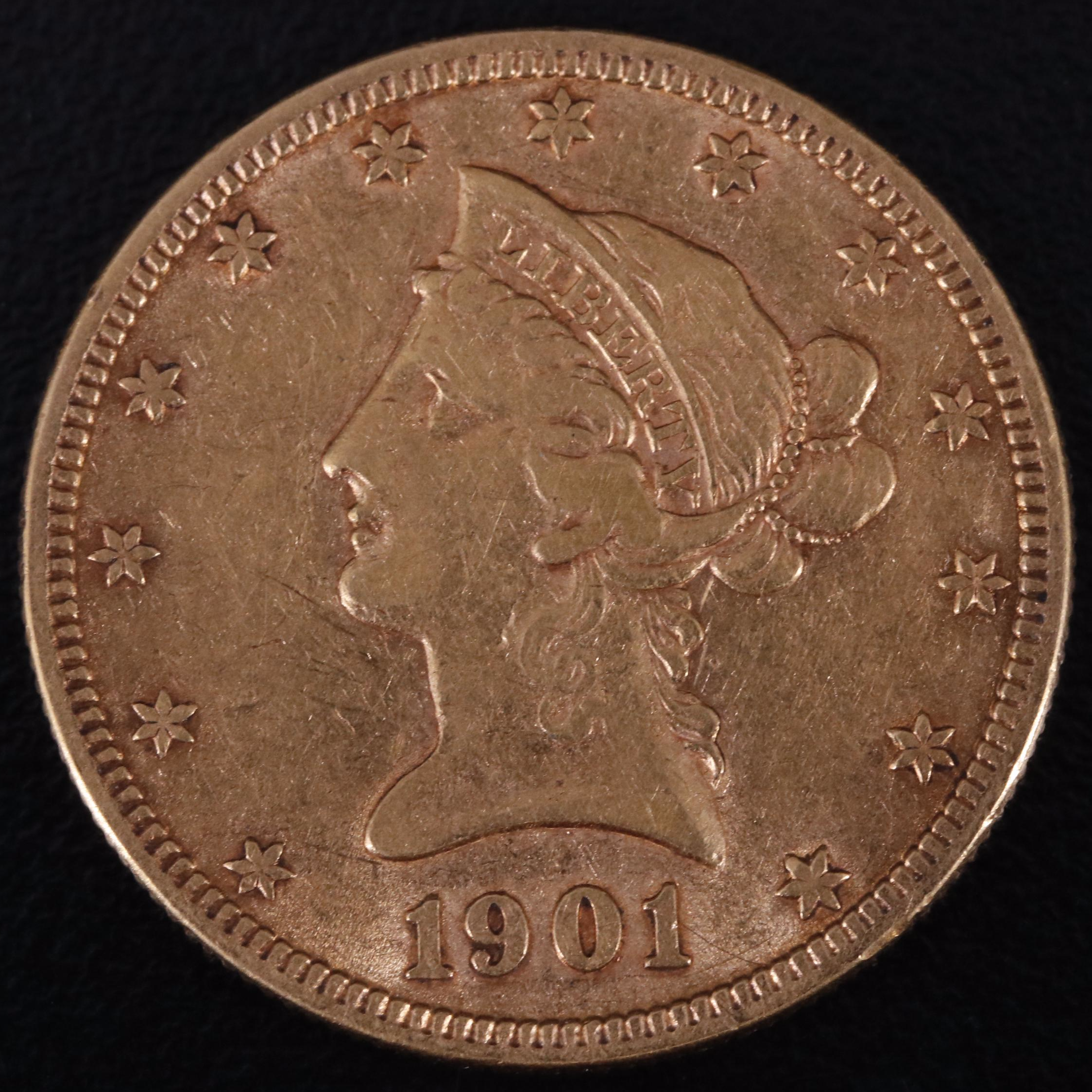 1901 Liberty Head $10 Gold Coin | EBTH
