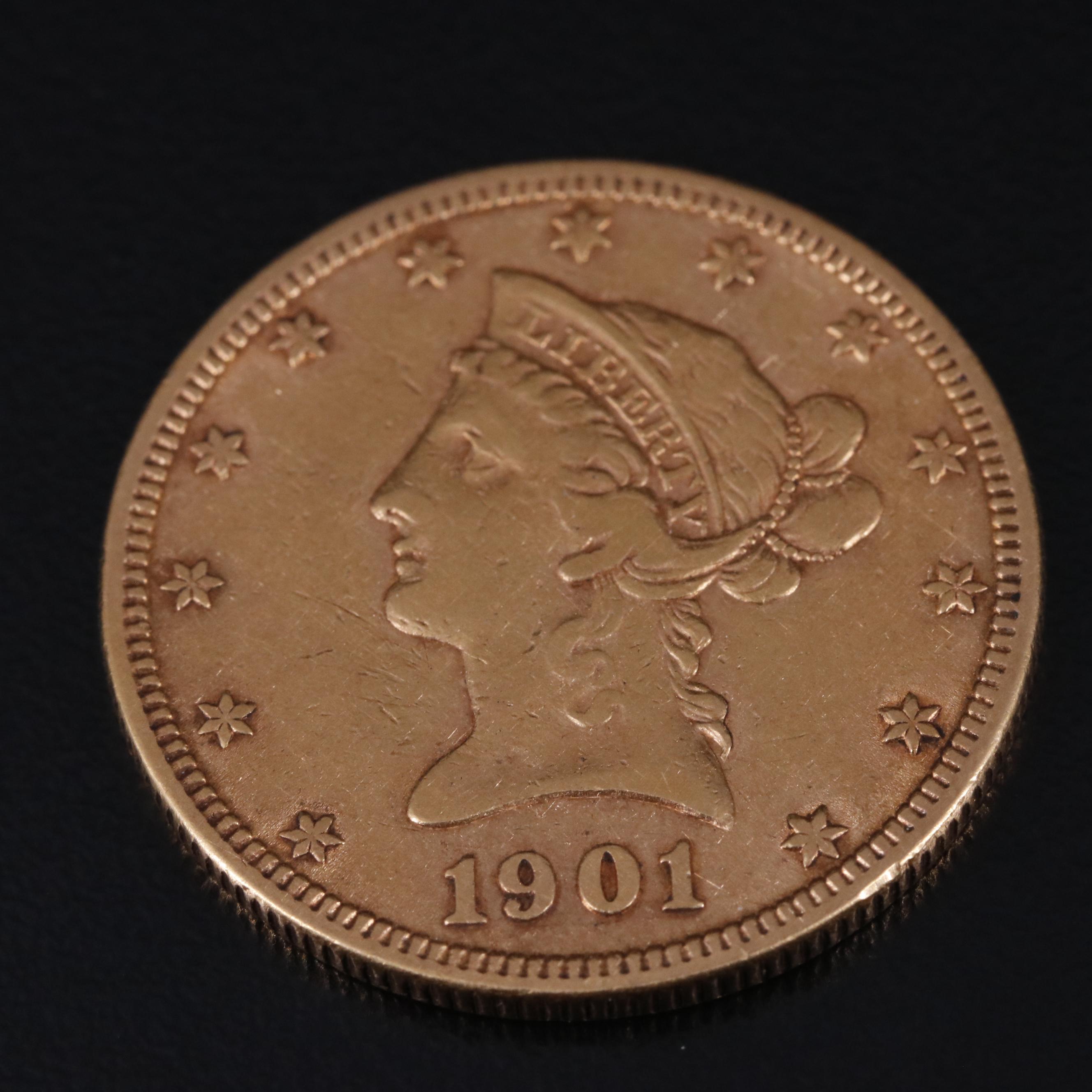 1901 Liberty Head $10 Gold Coin | EBTH