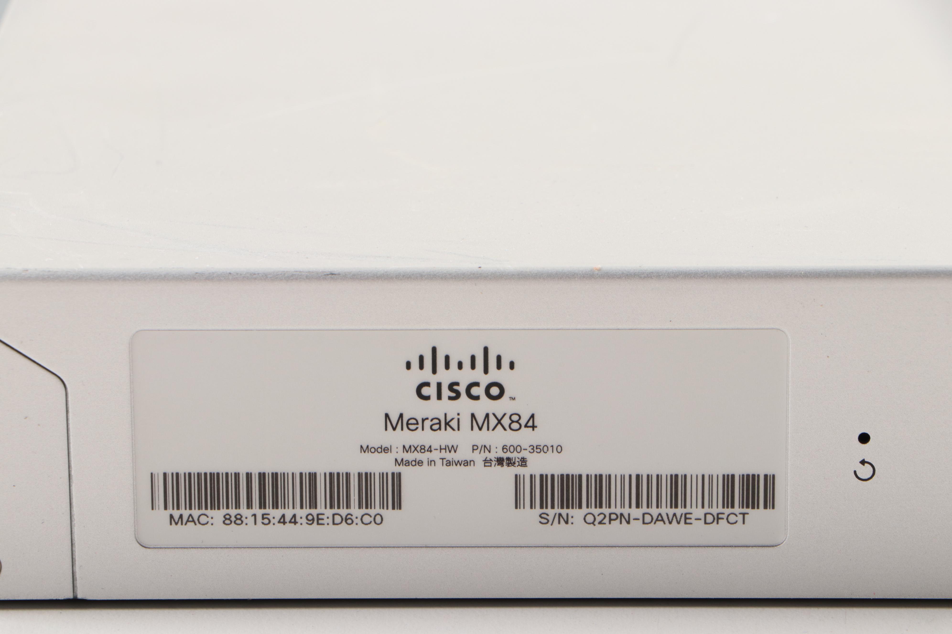 Cisco Meraki MX84 Cloud Managed Security Appliance | EBTH