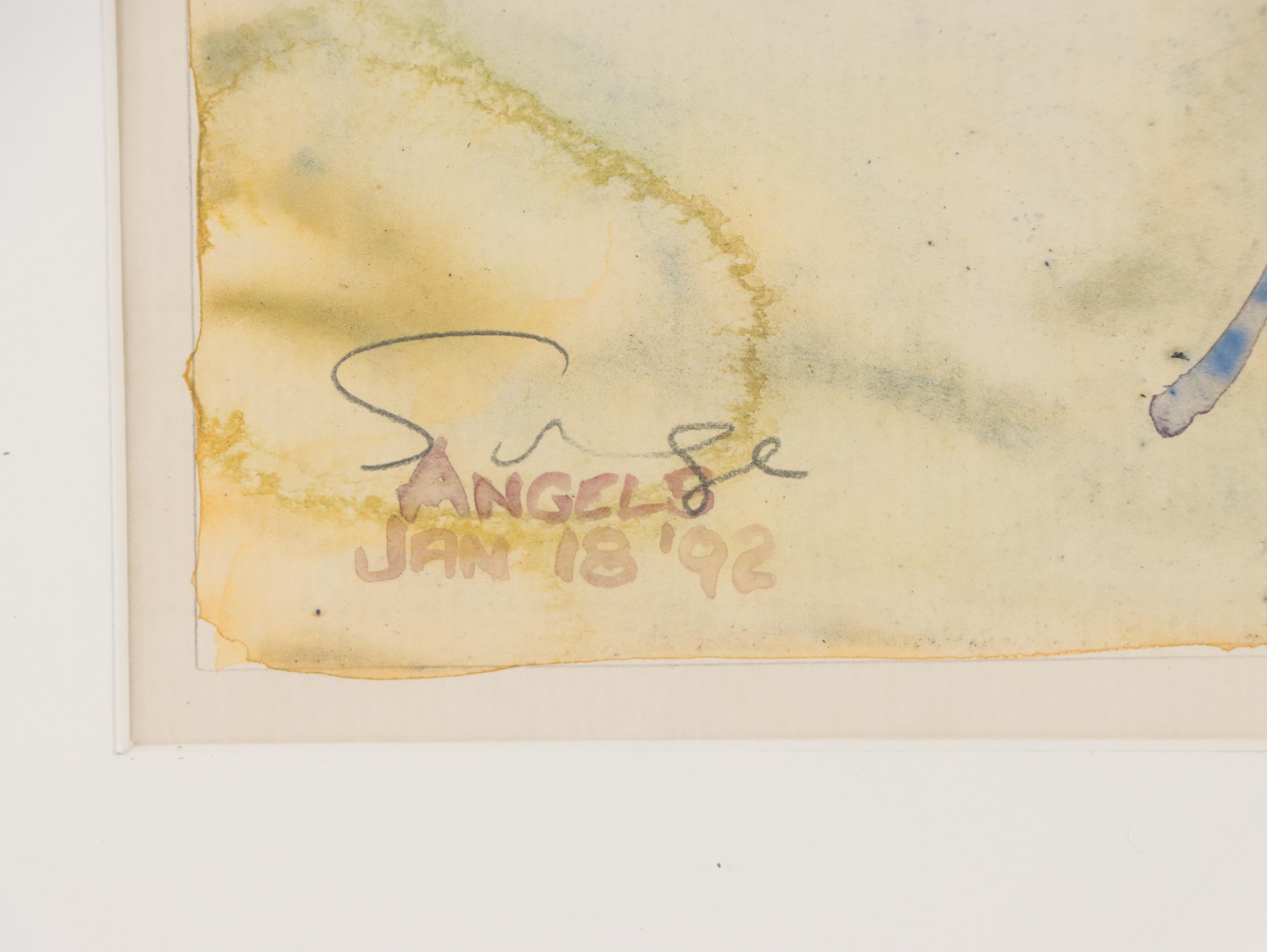 Walter Sorge Watercolor Painting "Angels," 1992 | EBTH