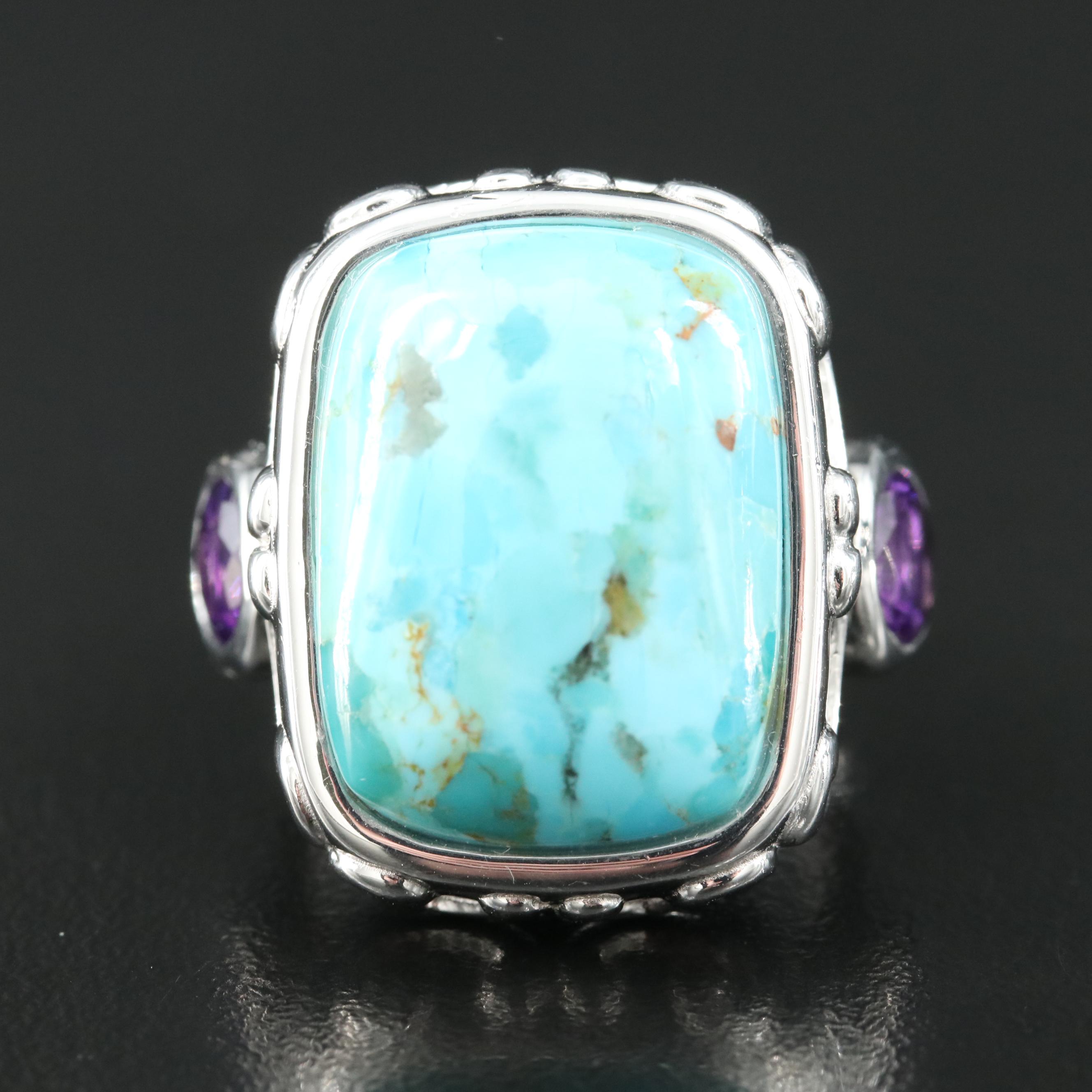 Doug Paulus Sterling Composite Turquoise Ring | EBTH