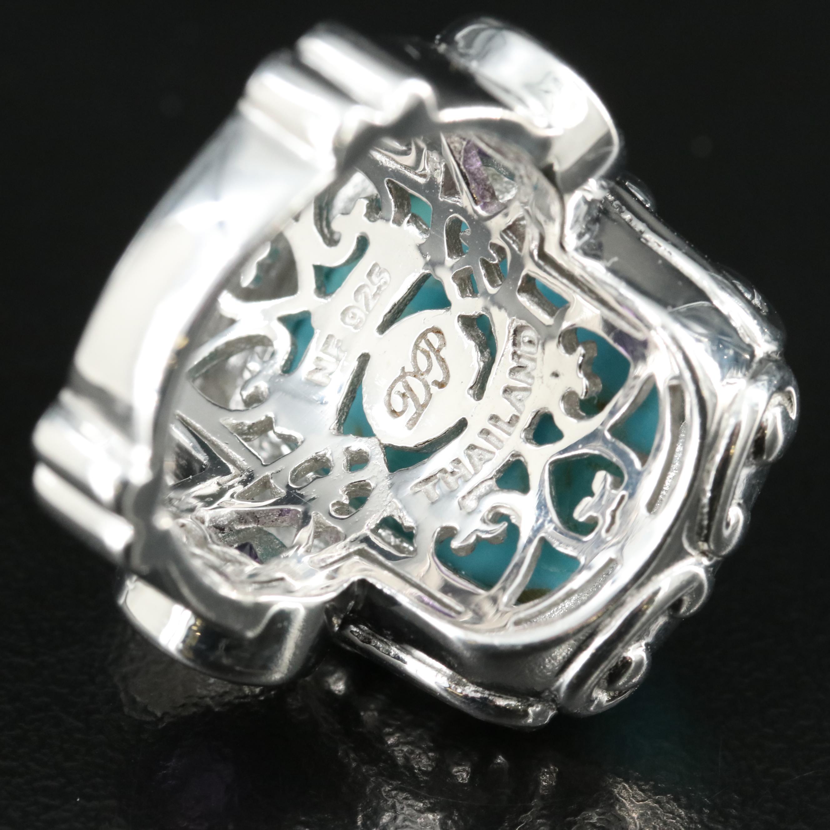 Doug Paulus Sterling Composite Turquoise Ring | EBTH