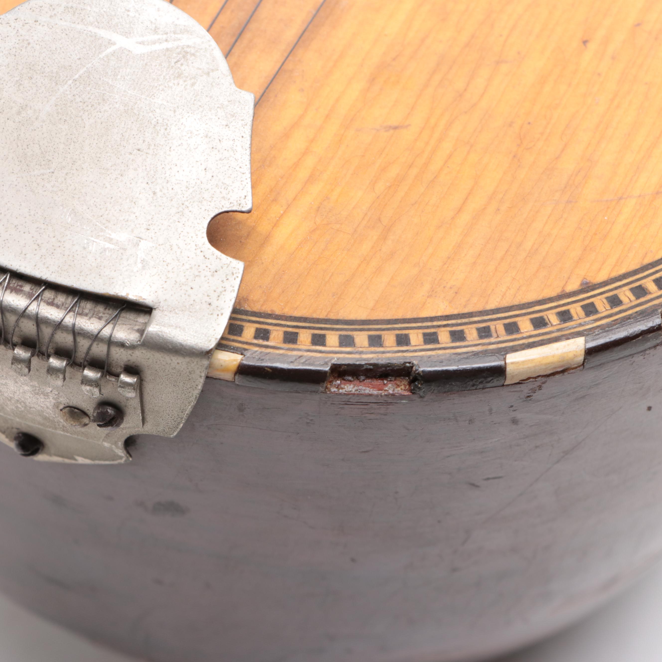 Italian Style Turtle Shell Inlaid Bowl Back Mandolin | EBTH