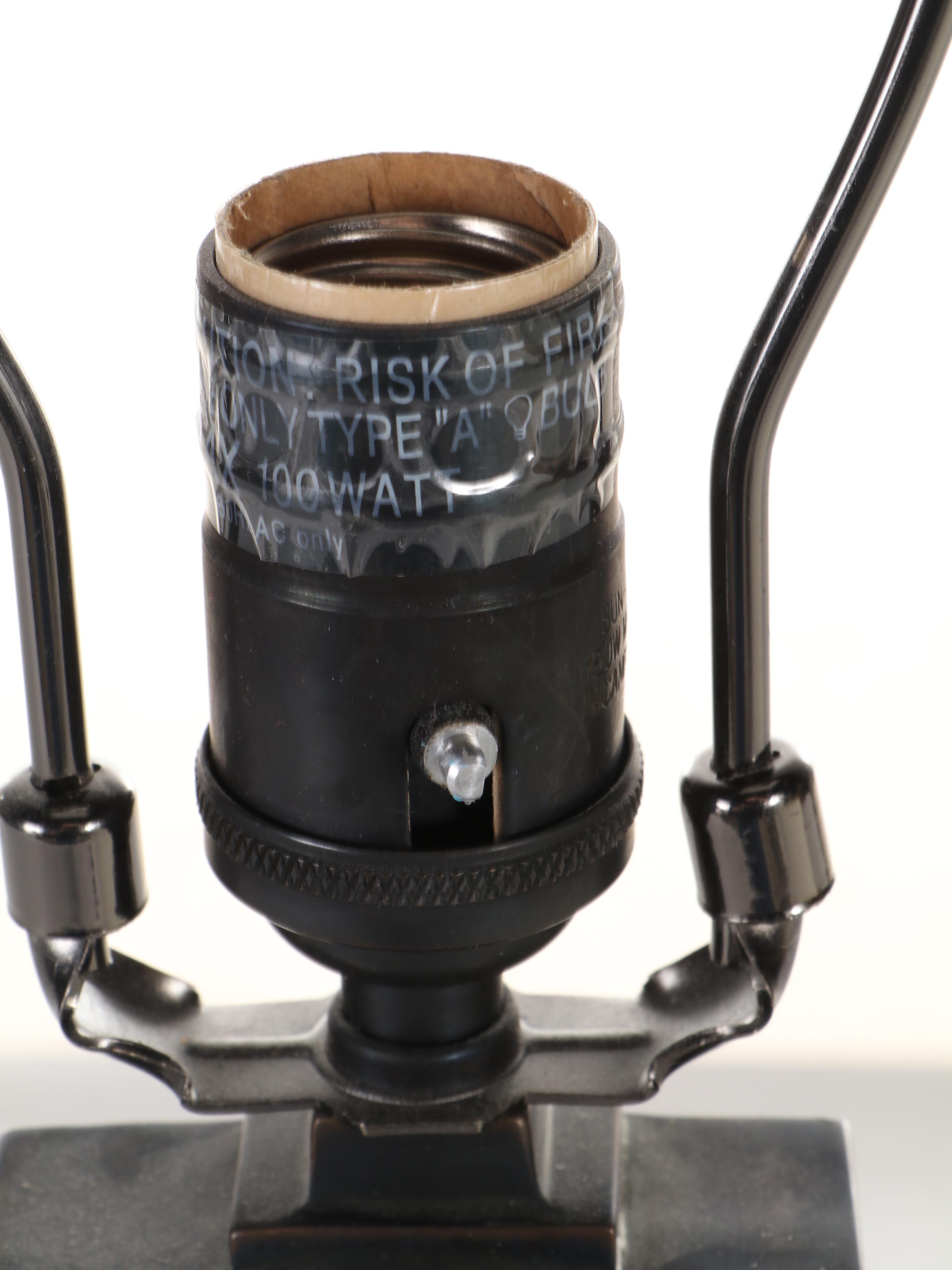 Visual Comfort Attributed Ring Form Metal Table Lamp | EBTH