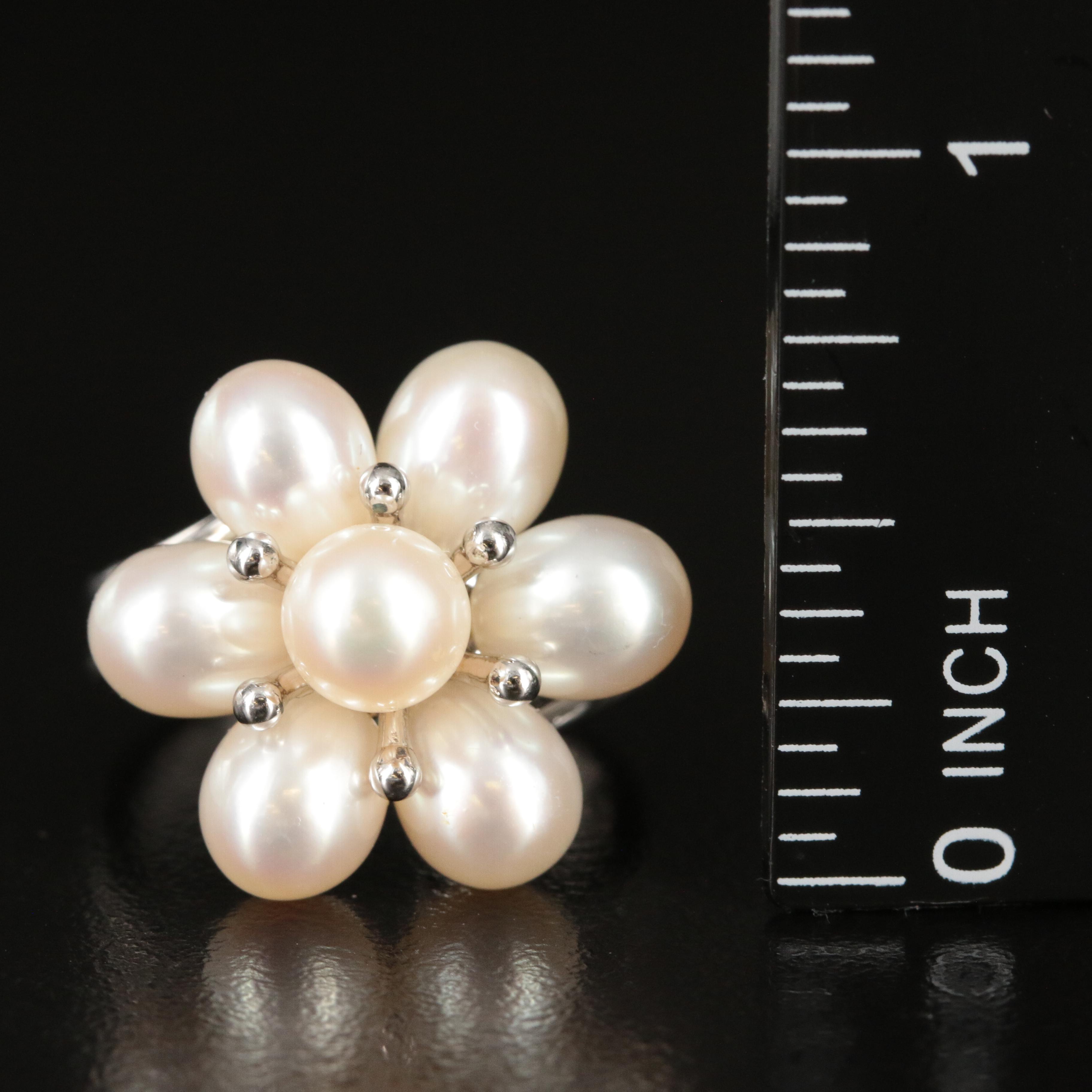 Honora Sterling Pearl Cluster Ring | EBTH