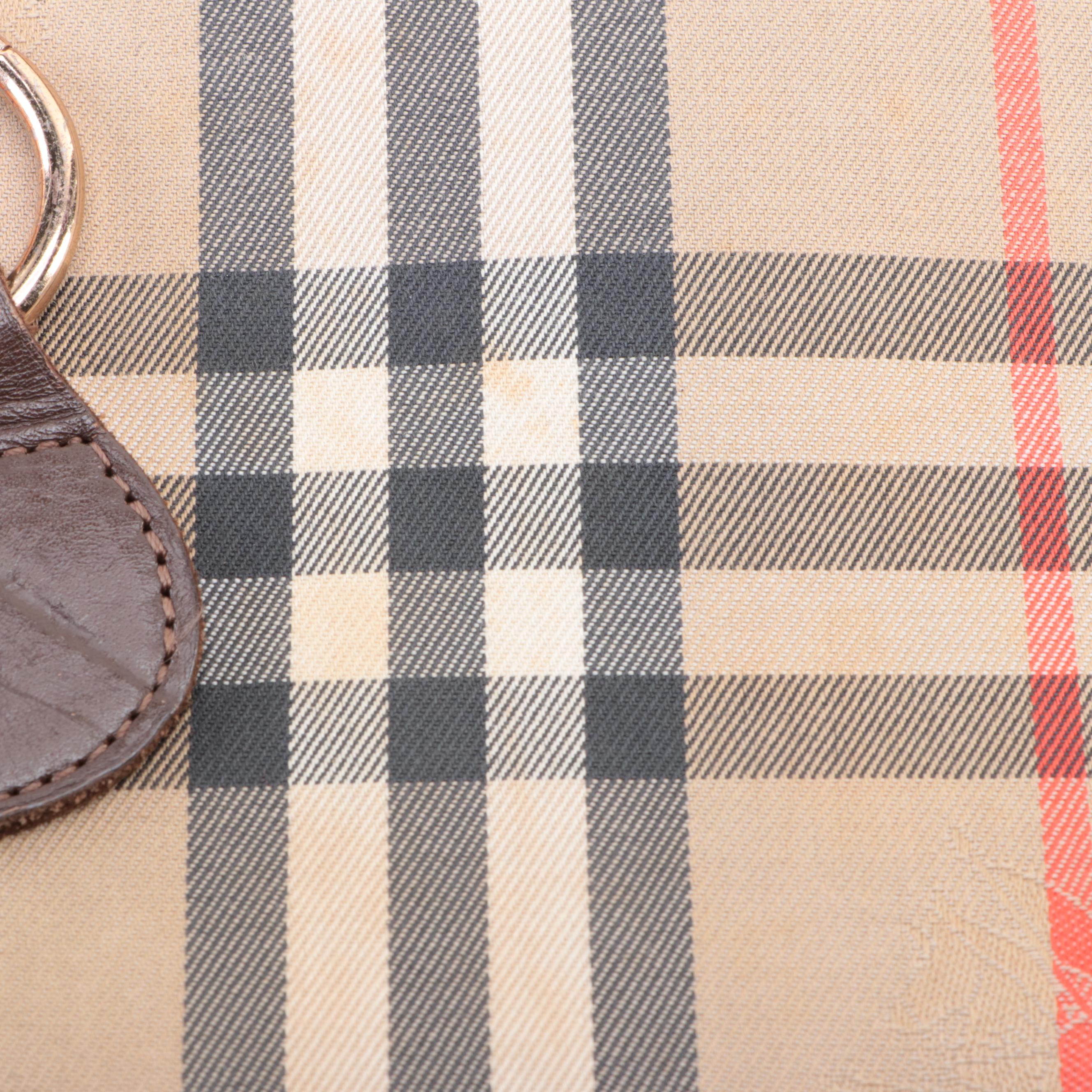 Burberry Haymarket Check Folio with Leather Trim | EBTH