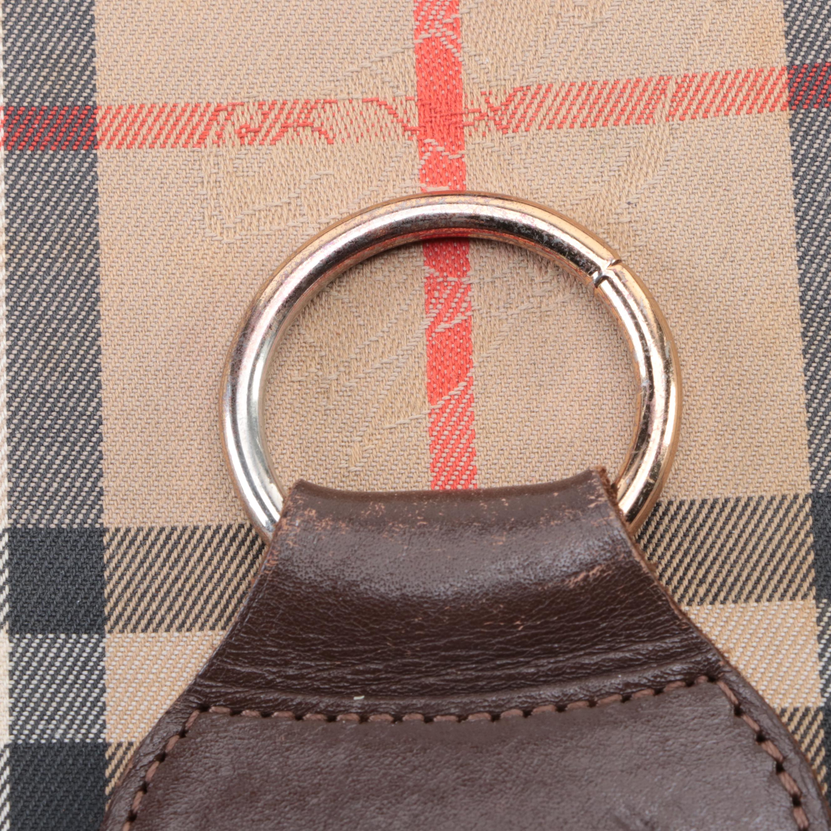 Burberry Haymarket Check Folio with Leather Trim | EBTH