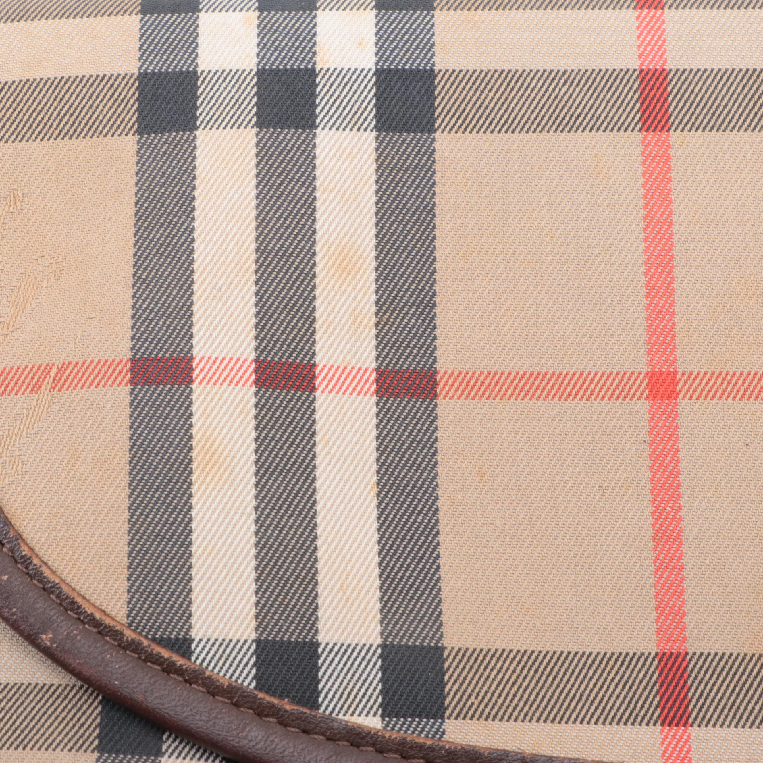 Burberry Haymarket Check Folio with Leather Trim | EBTH