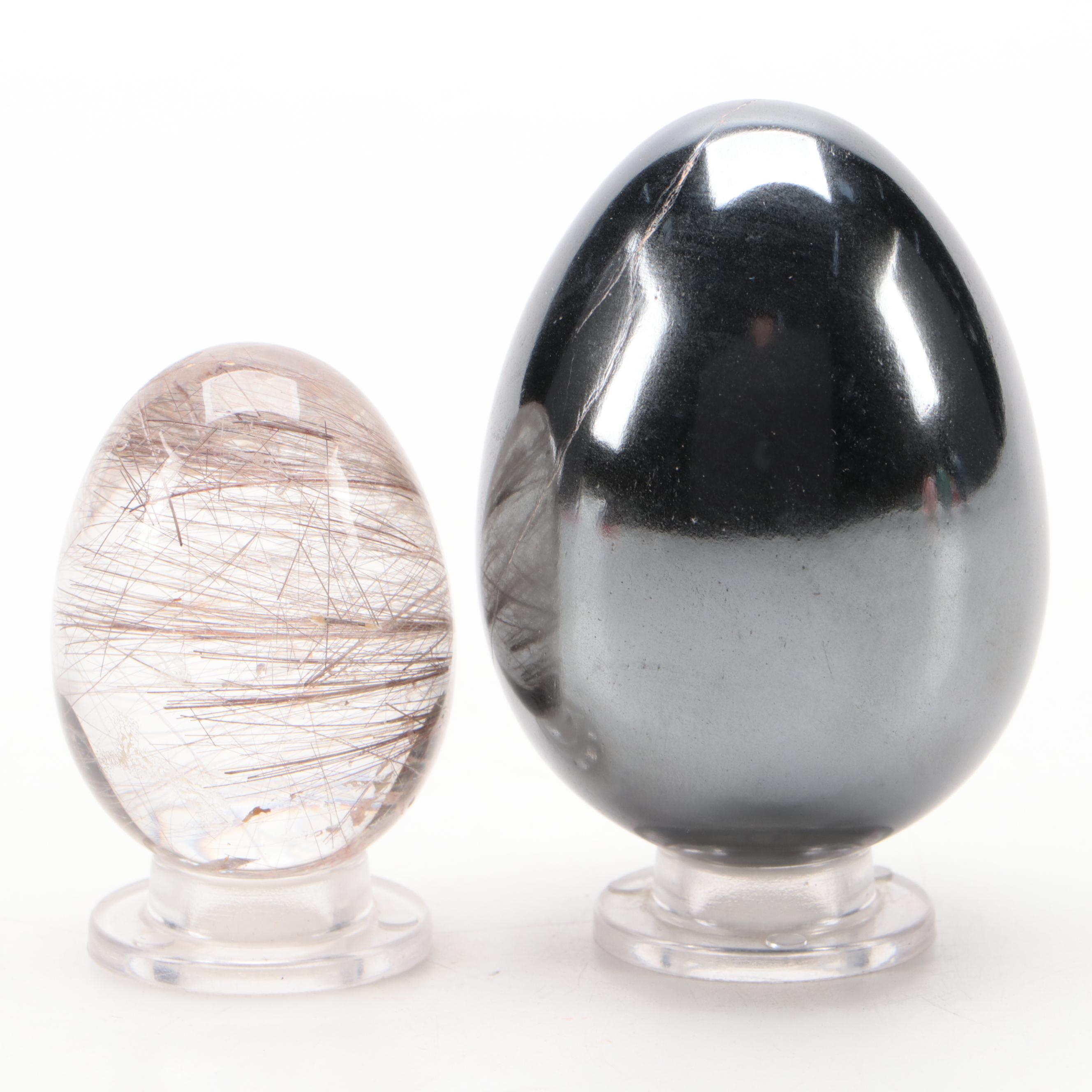 Rhodonite, Azurmalachite, Rose Quartz and More Polished Orbs and Eggs ...