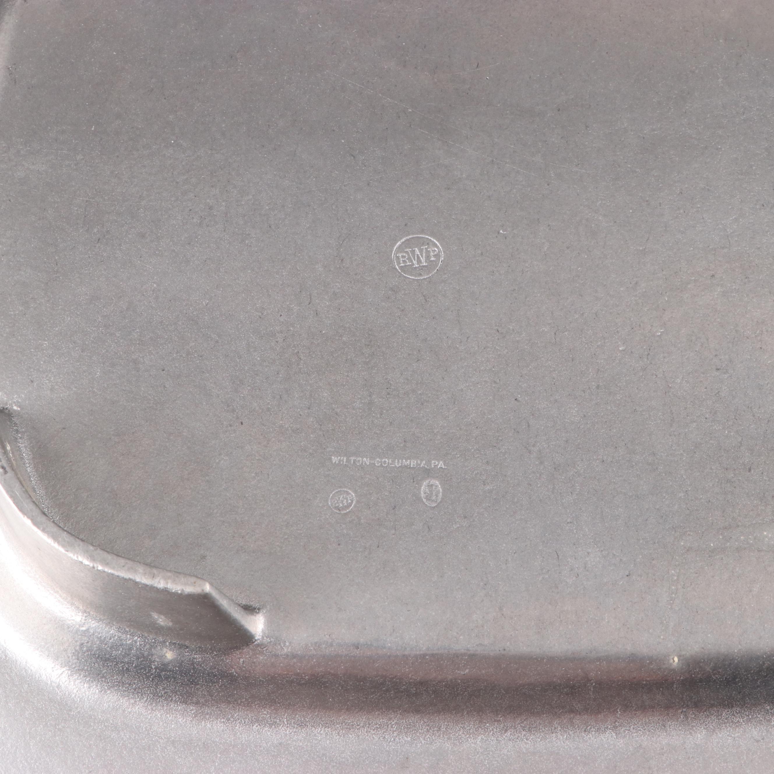 Wilton Pewter Meat Platter with Mexican Pewter Bowl and Scoop | EBTH