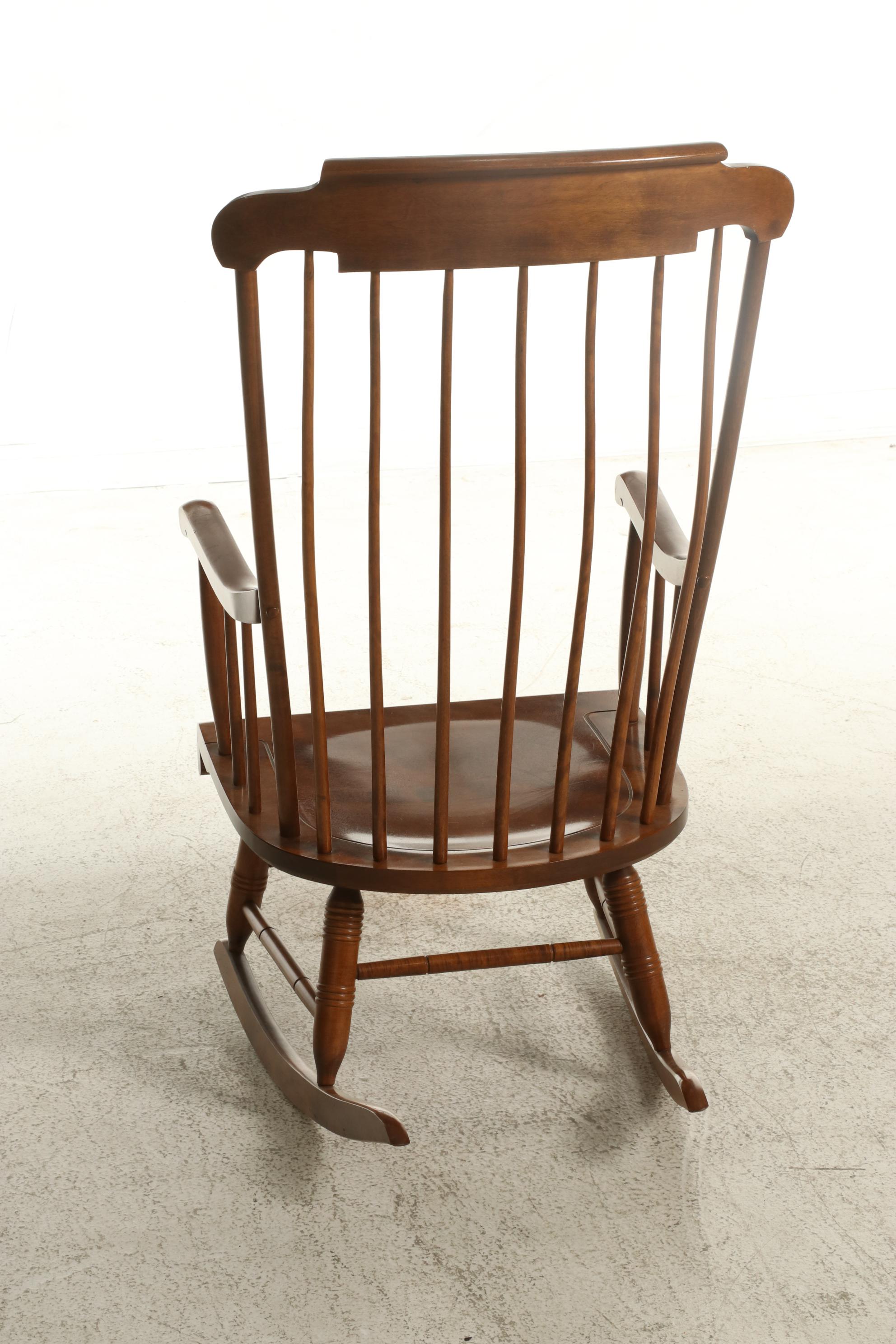 Nichols & Stone Windsor Style Maple Rocking Chair | EBTH