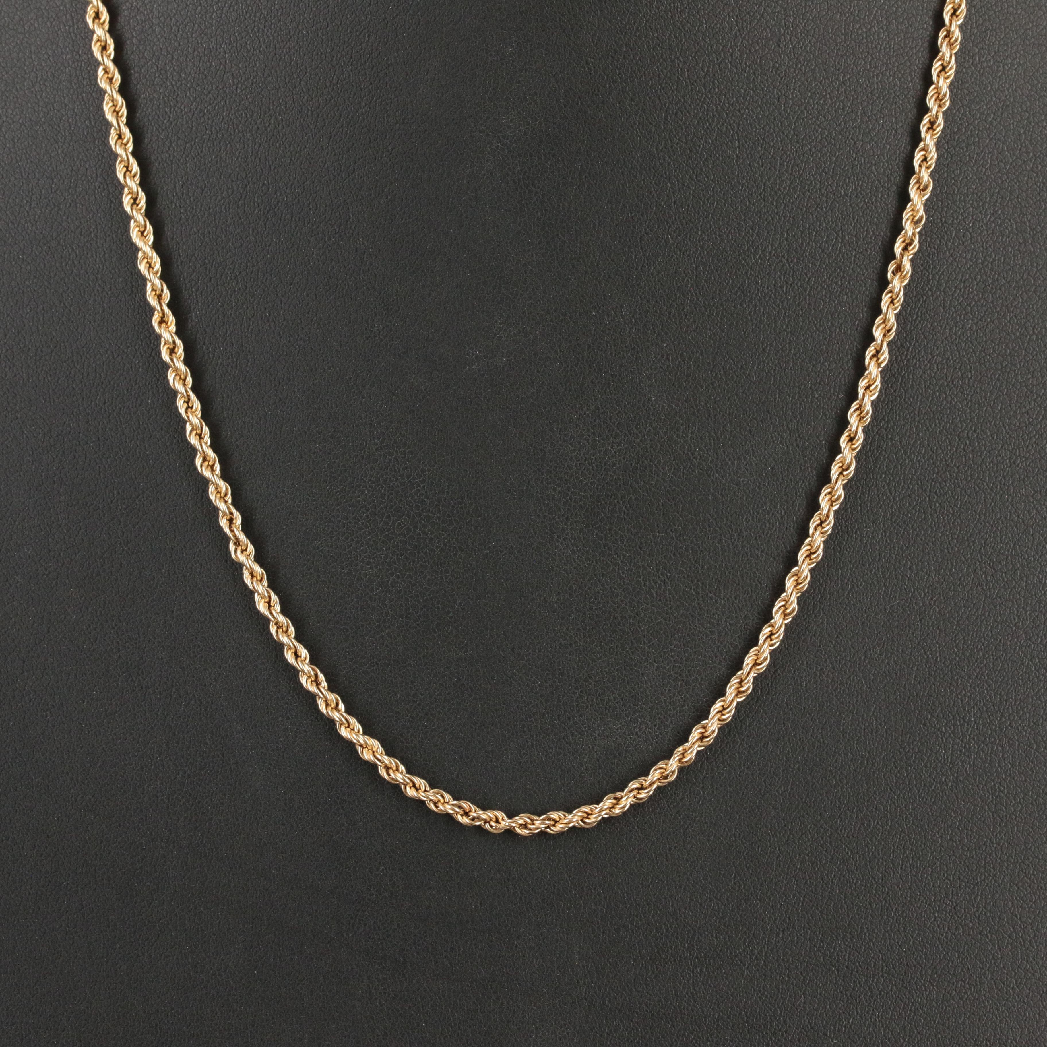 14K Rope Chain Necklace | EBTH