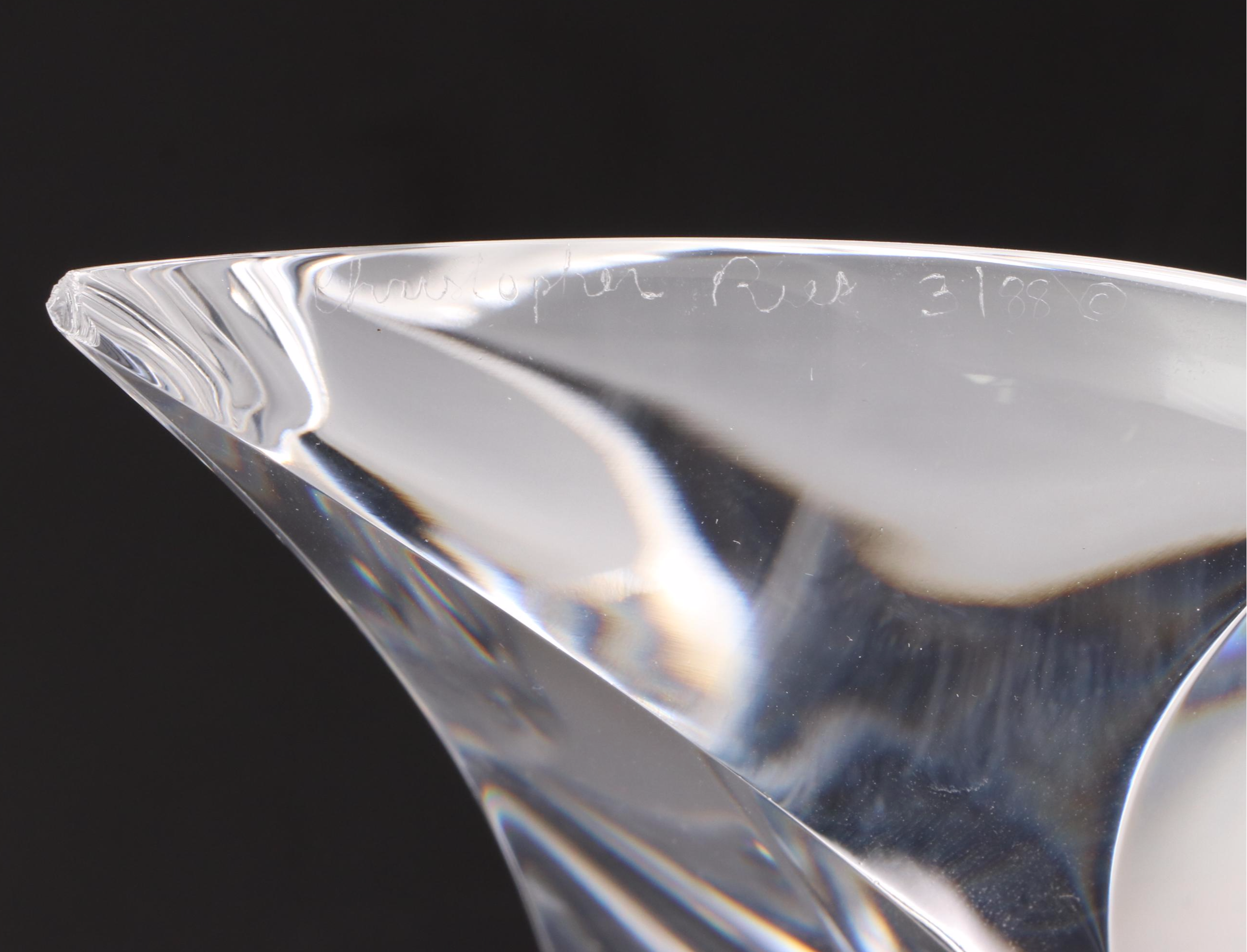 Christopher Ries Glass Sculpture, 1988 | EBTH