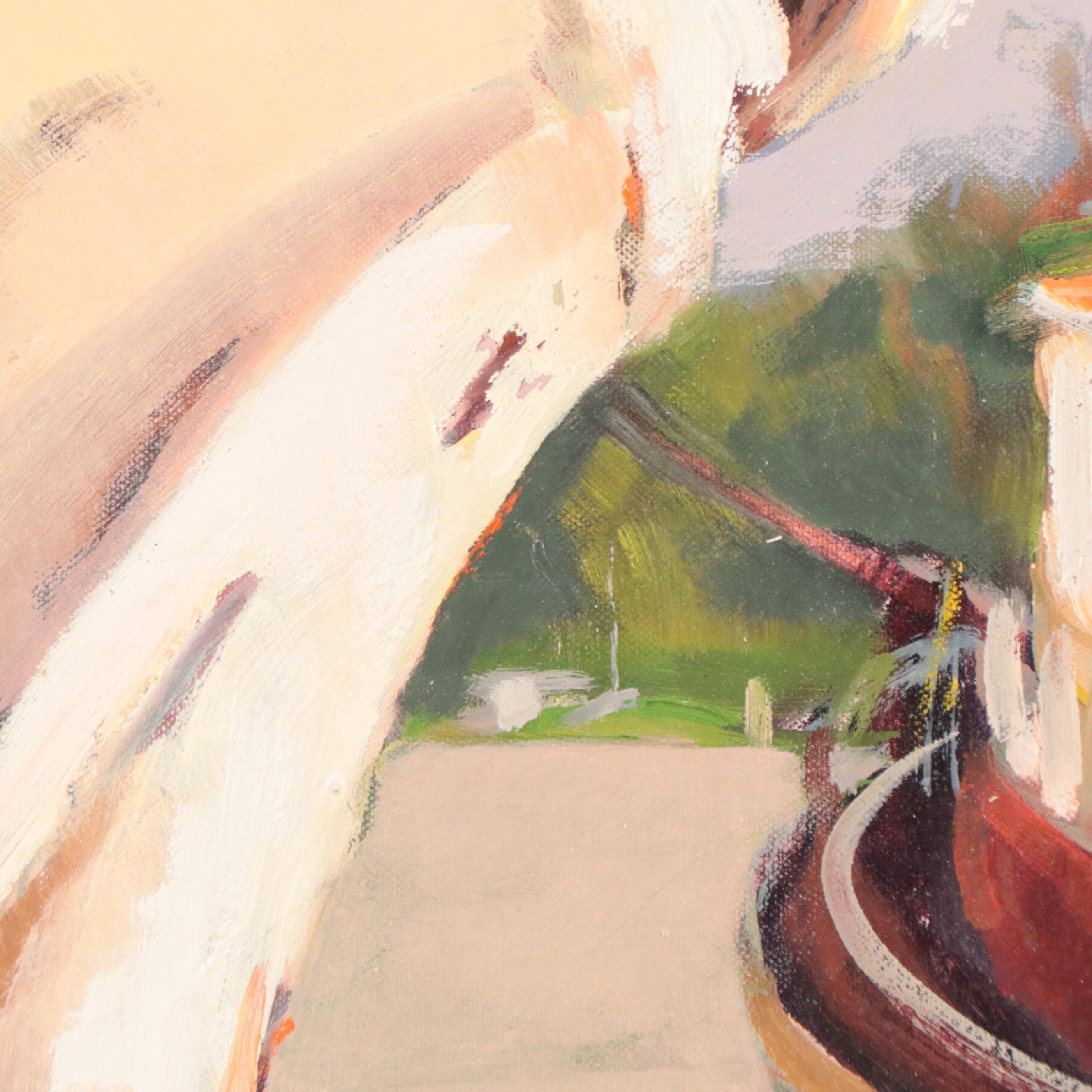 Gail "Gaia" Morrison Impressionist Style Harbor Scene Oil Painting | EBTH