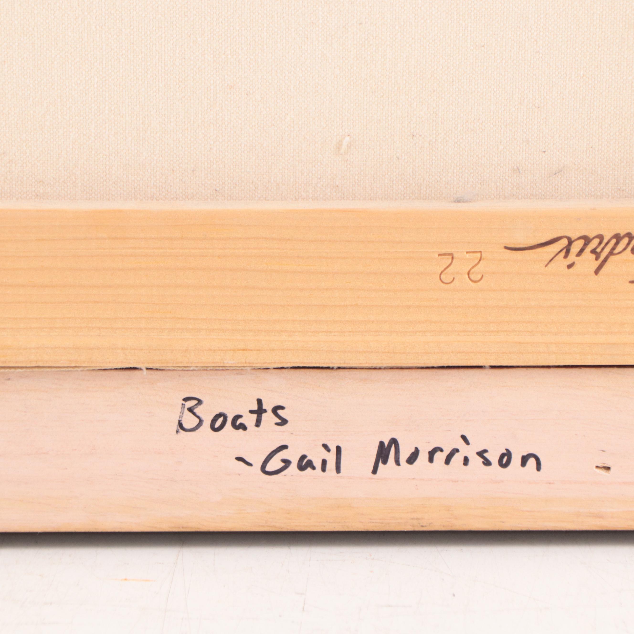 Gail "Gaia" Morrison Impressionist Style Harbor Scene Oil Painting | EBTH