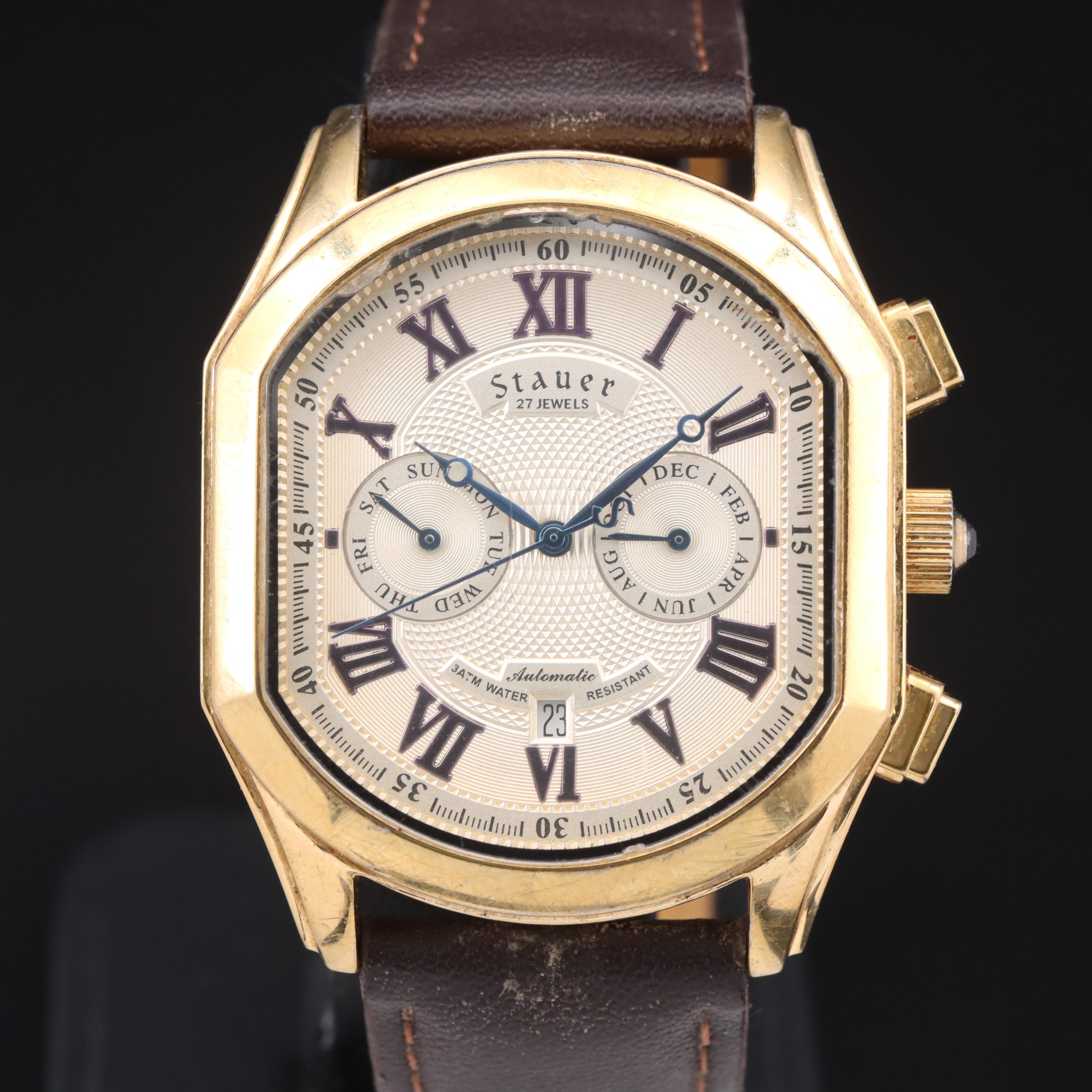 Stauer Meisterzeit Calendar Stainless Steel Automatic Wristwatch | EBTH