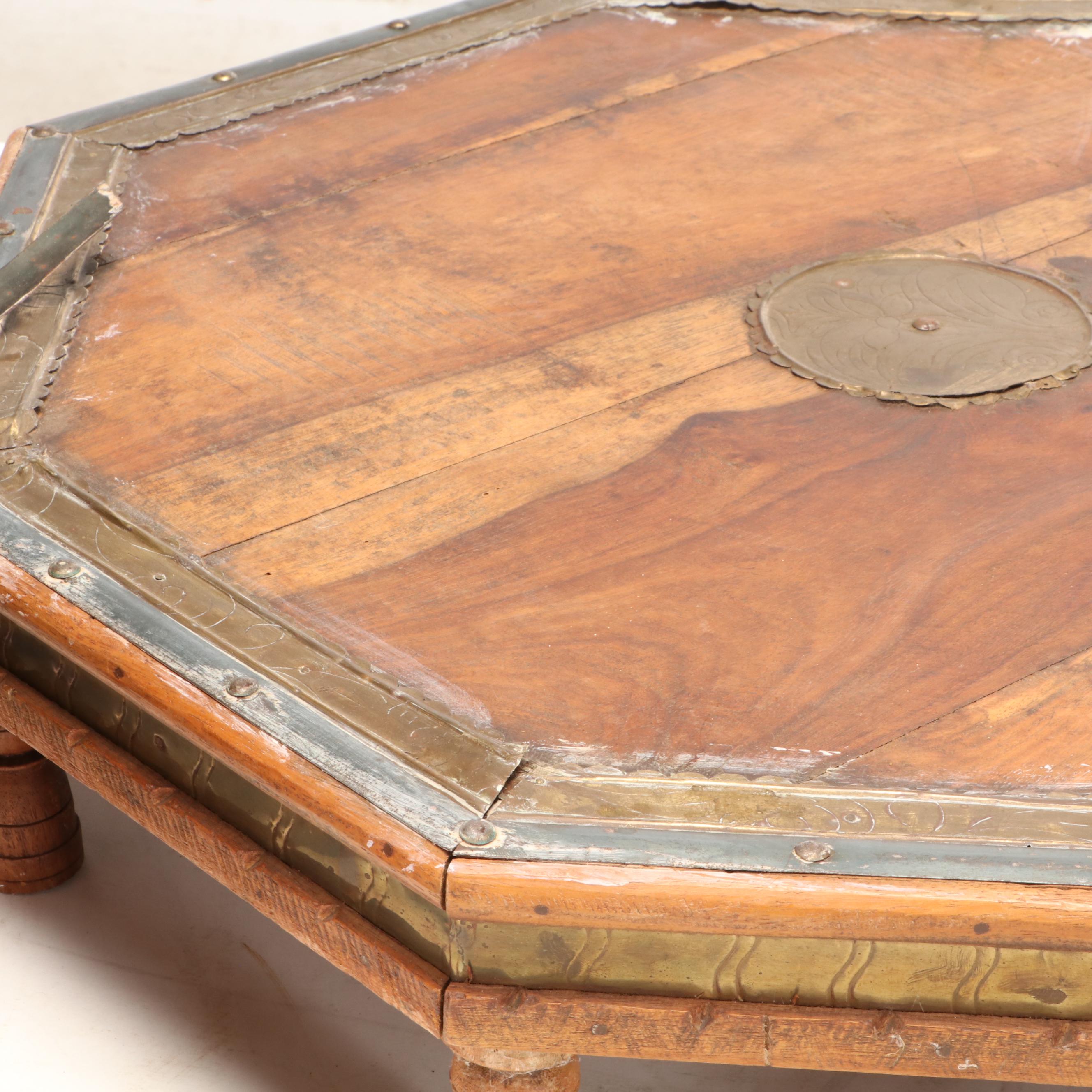 Indian Brass Ornamented Stacking Octagonal Tables | EBTH