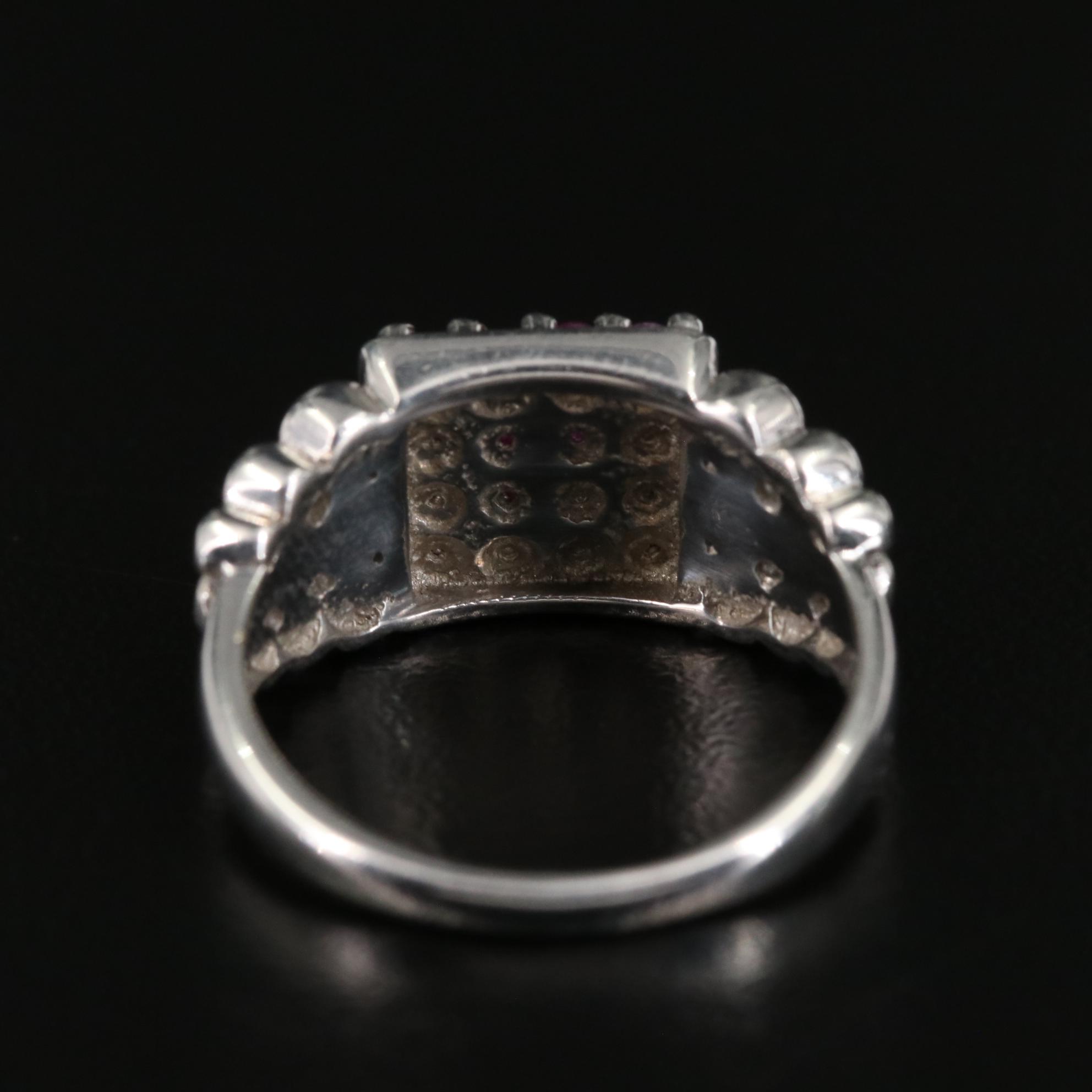 Sterling Ruby Square Ring | EBTH
