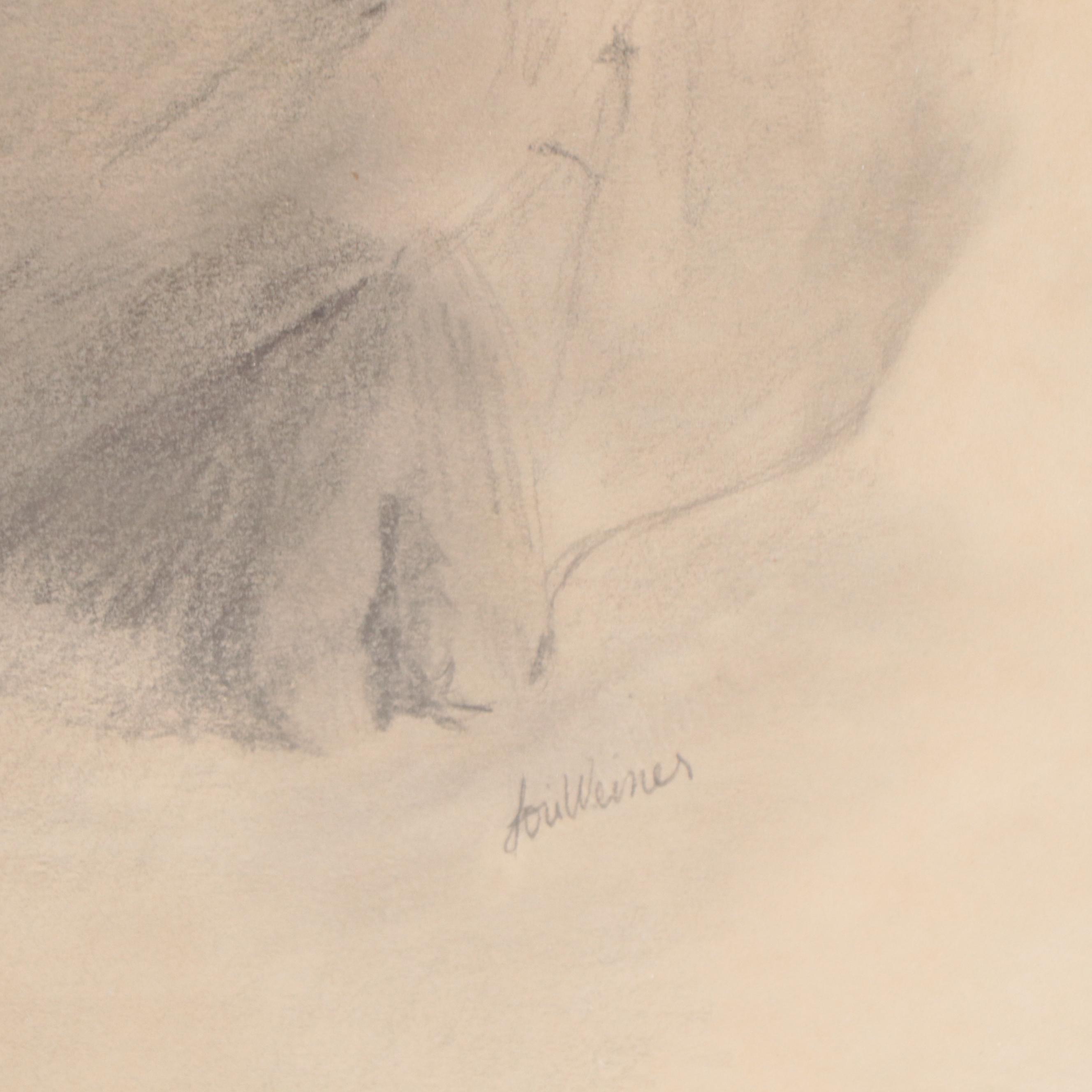 Lori Weiner Graphite Drawing of a Pig, 1983 | EBTH