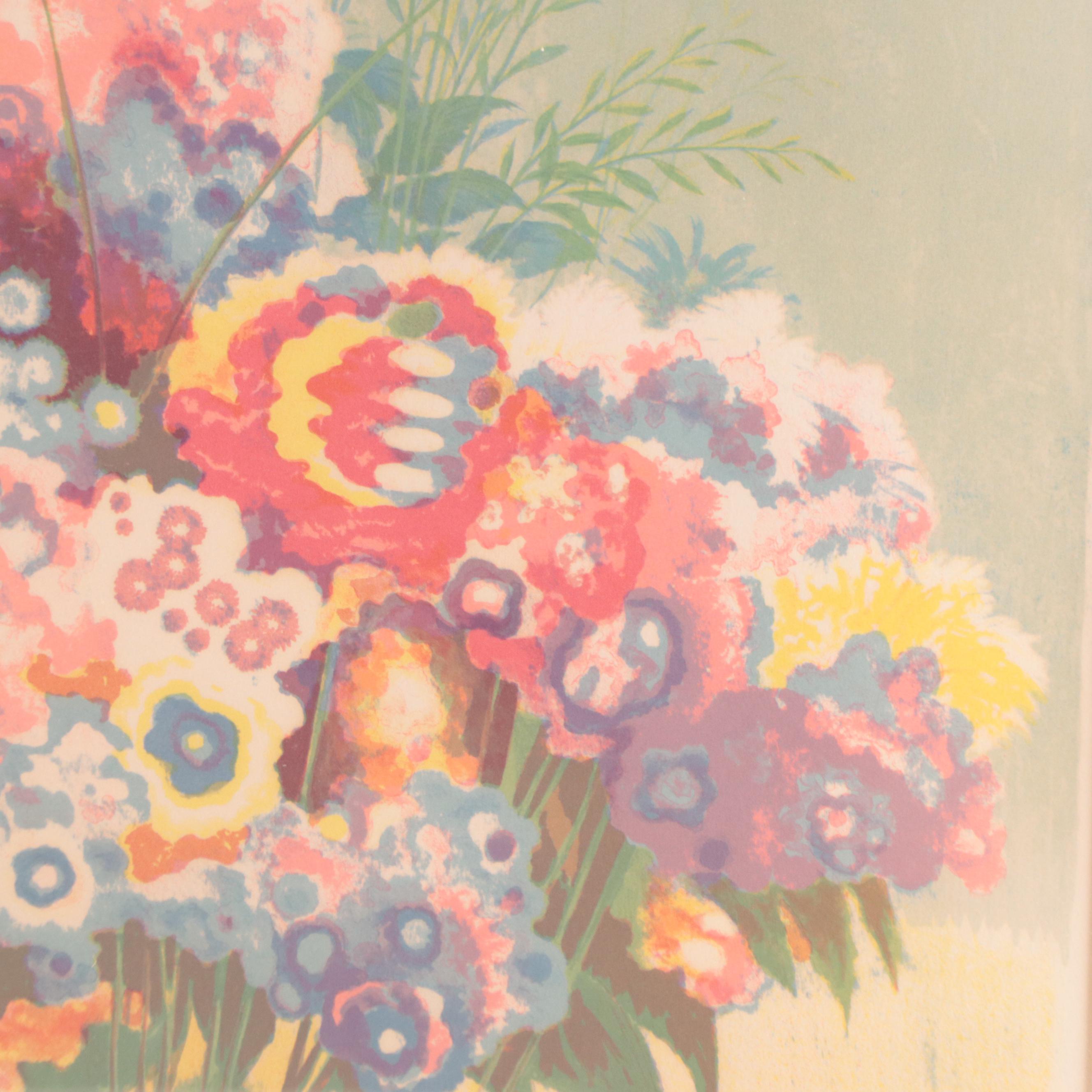 Alex Packham Color Lithograph of a Floral Still Life | EBTH