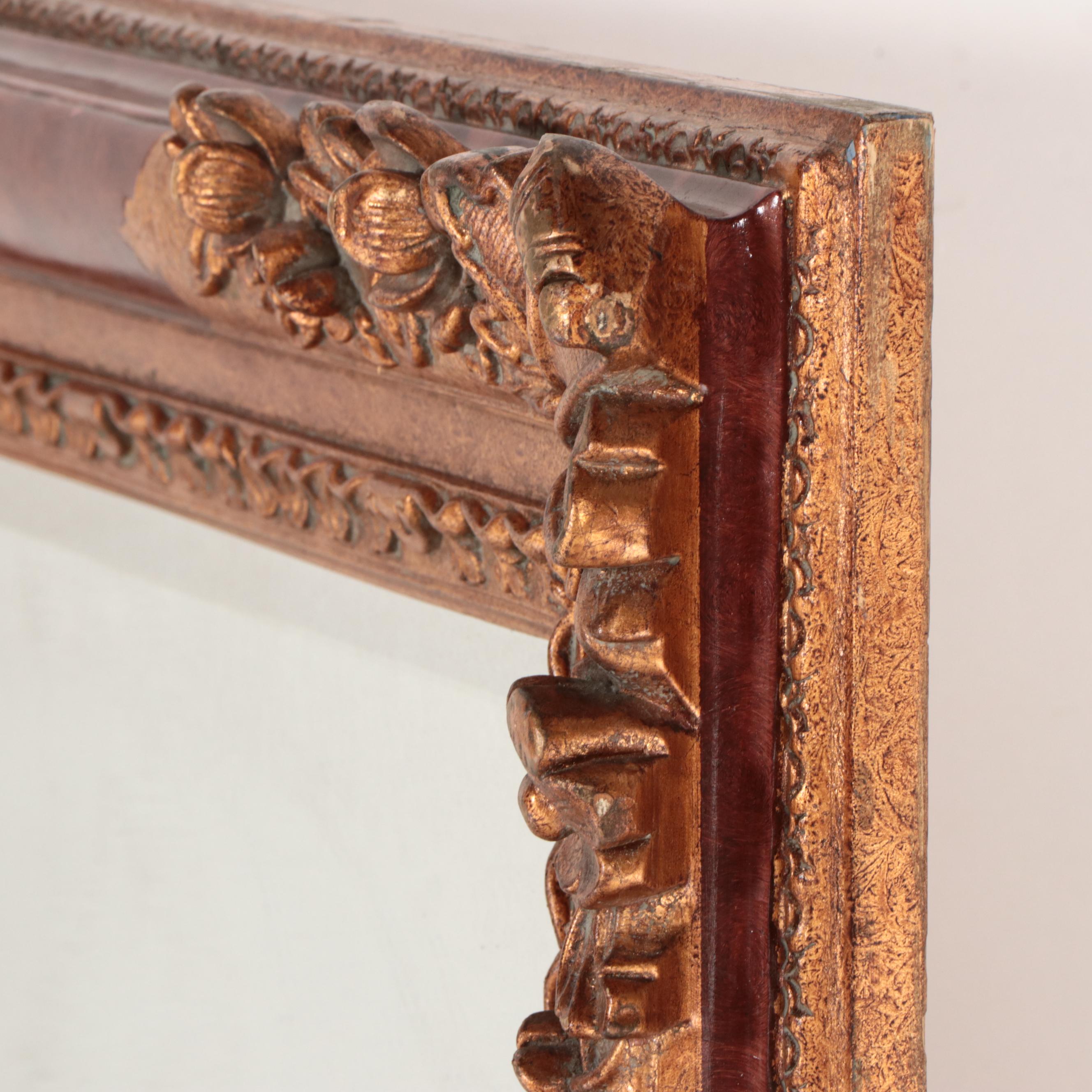 Rococo Style Carved Partial Gilt Mirror | EBTH