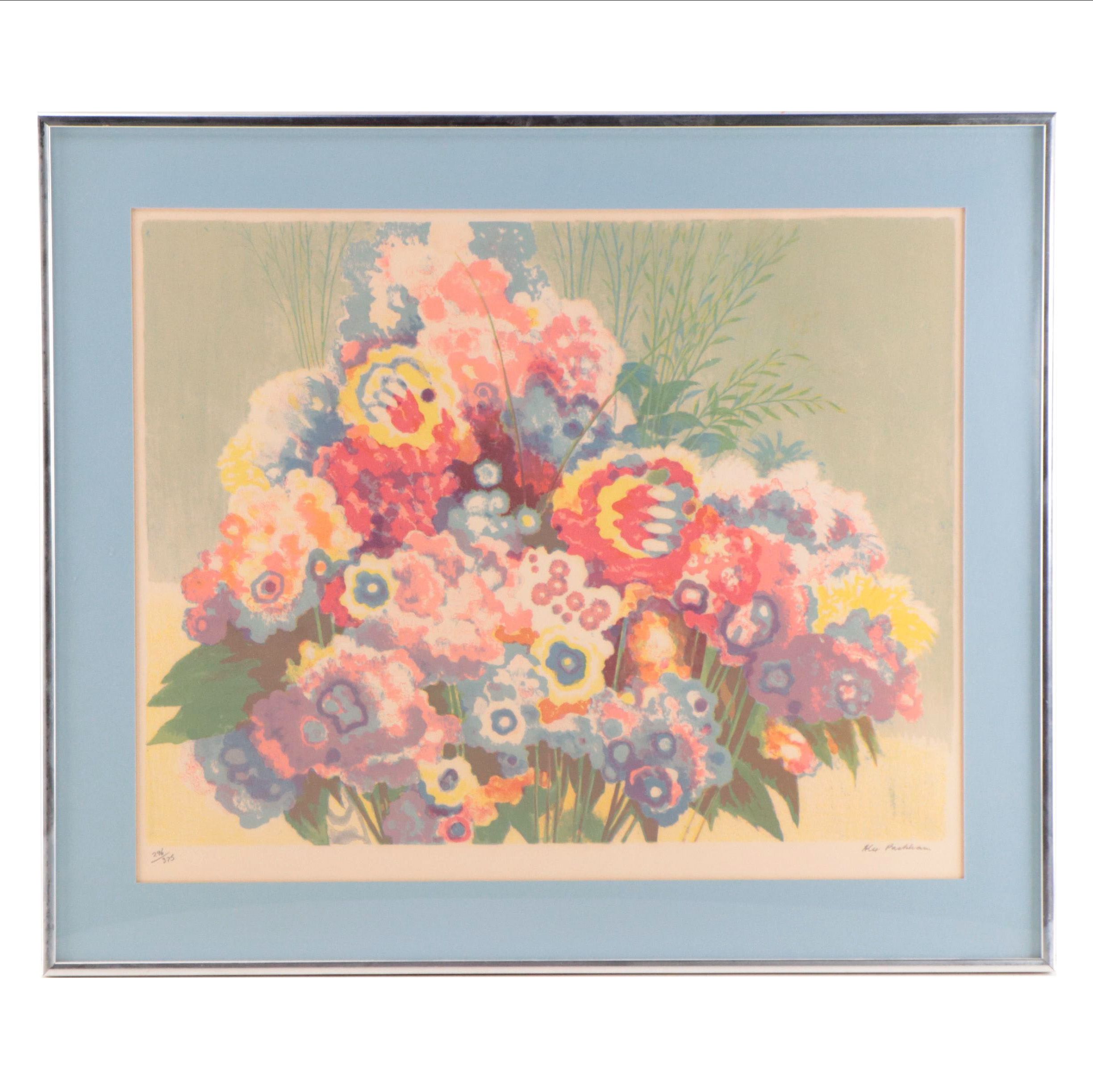 Alex Packham Color Lithograph of a Floral Still Life | EBTH