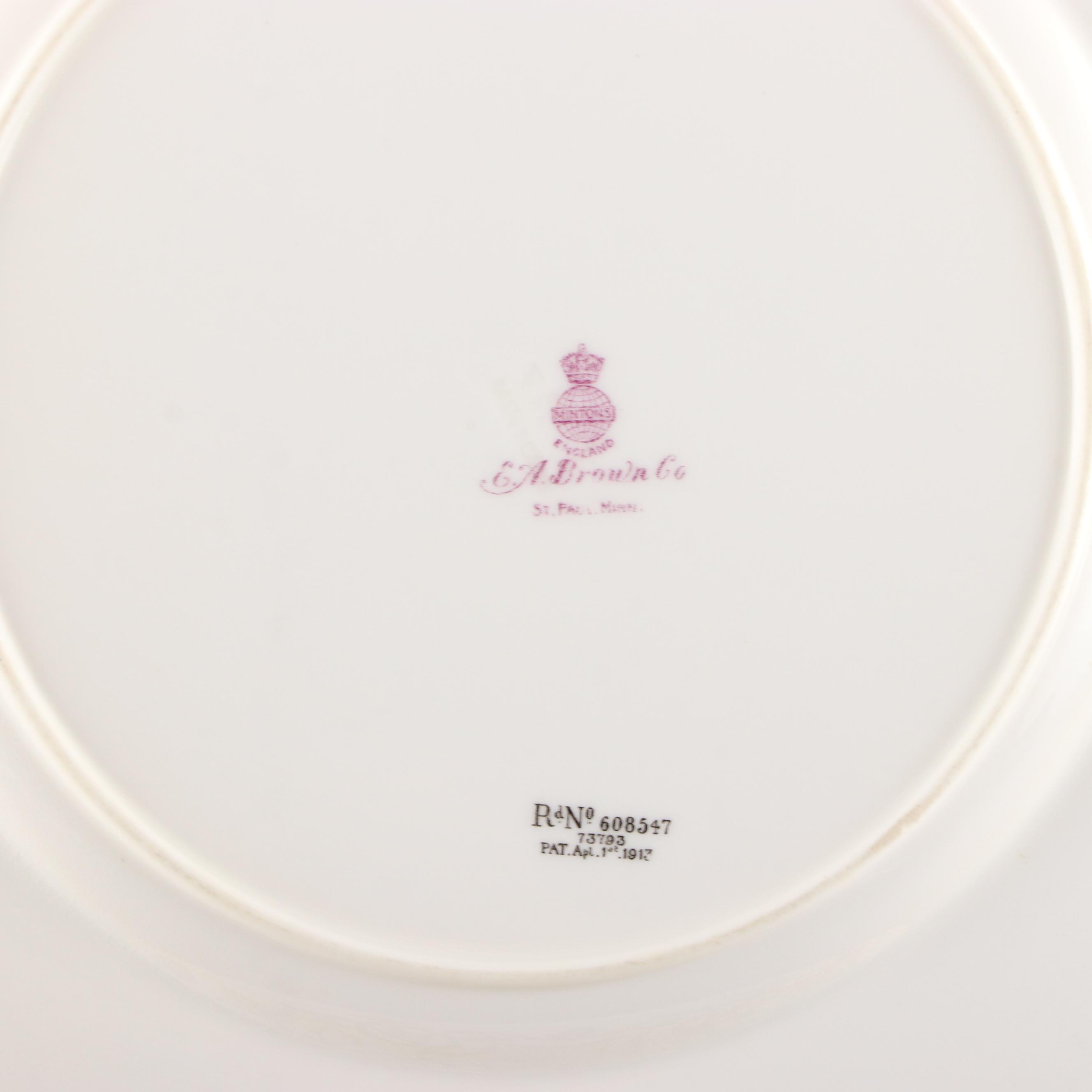 Minton Porcelain Dinner Plates, Early to Mid-20th Century | EBTH